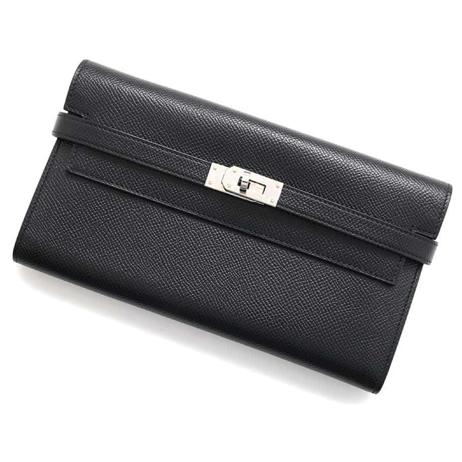 Hermès Hermes Kara Long Wallet in Black Epsom Leather ref.1862261 ...