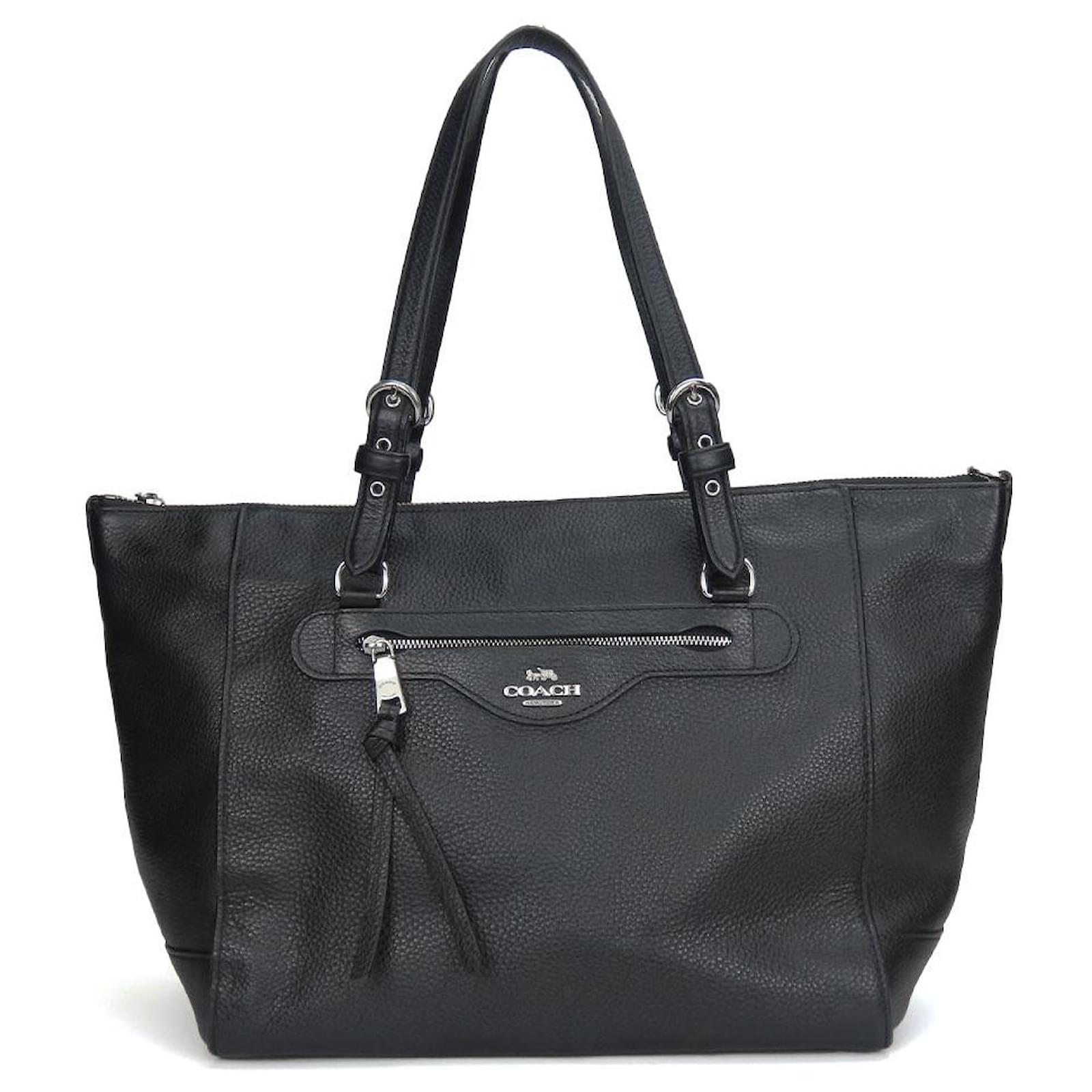 USED COACH Leather Tote Bag C5690 Black ref.1866442 - Joli Closet