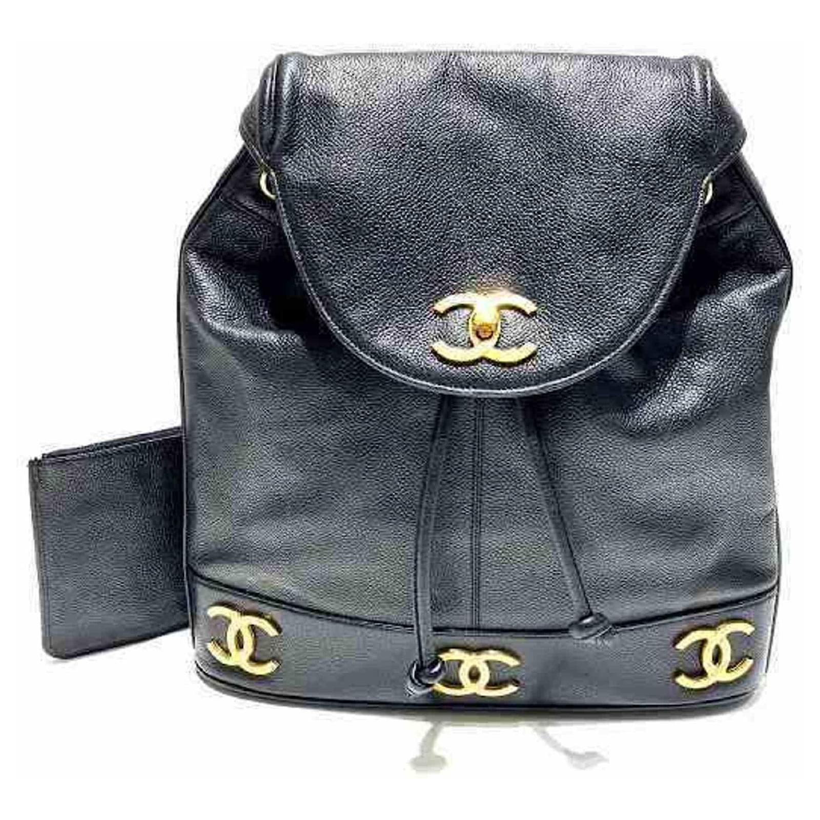 Chanel Triple Coco Mark Backpack Bag Black ref.1870784 - Joli Closet