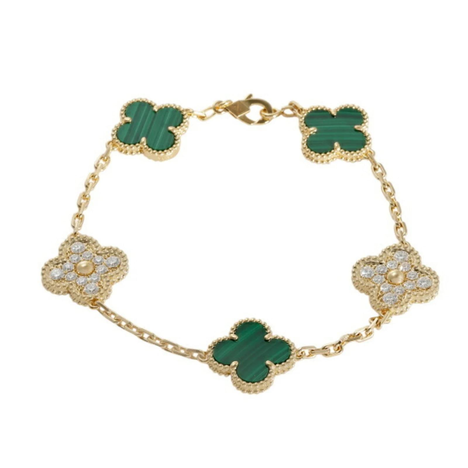 Van Cleef & Arpels Alhambra Charm Bracelet Yellow gold ref.1872520 ...