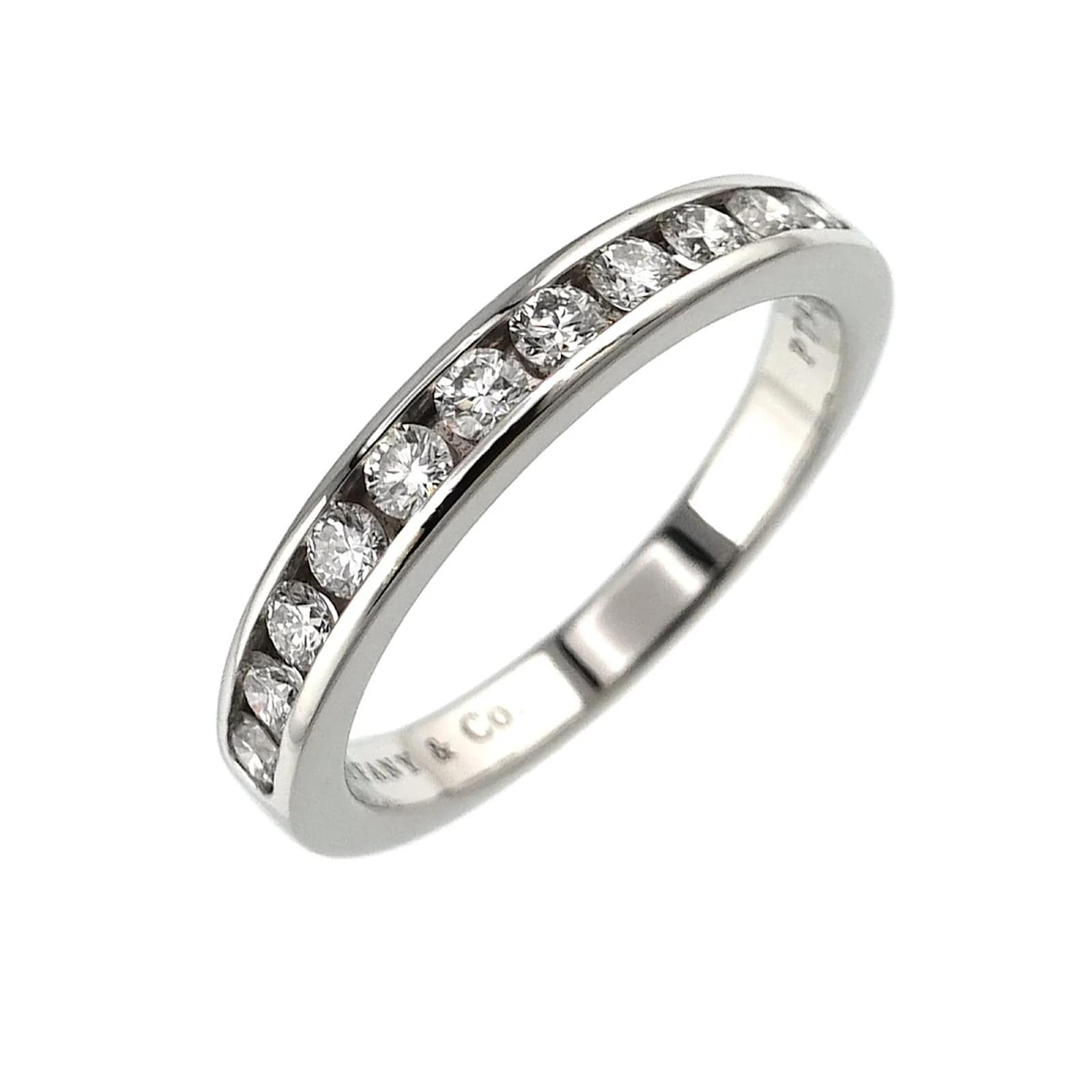 Tiffany & Co. Half Circle Channel Setting Band Ring Platinum ref ...