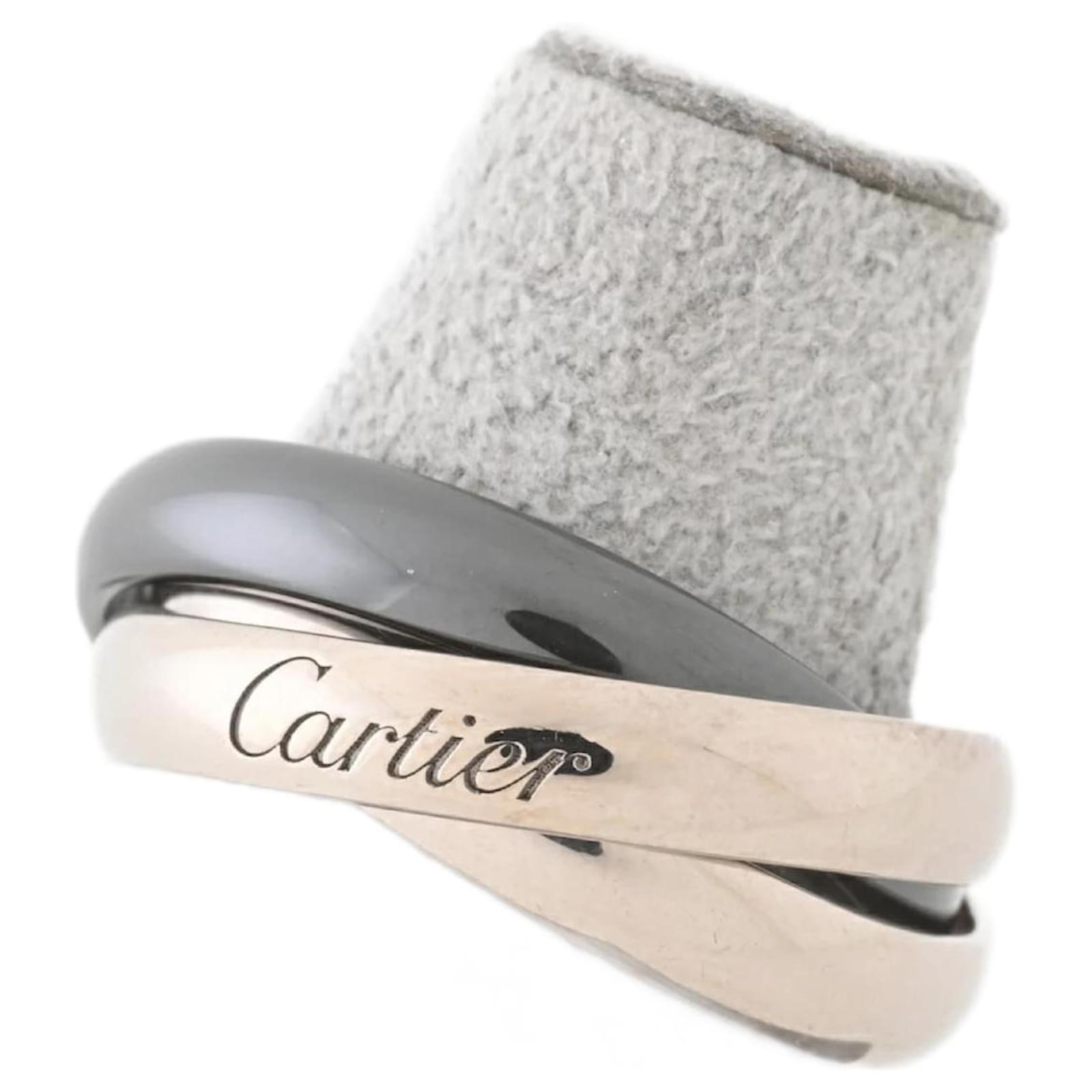 Bague Trinity de Cartier Modèle Classique B4234100 Or blanc Céramique ...