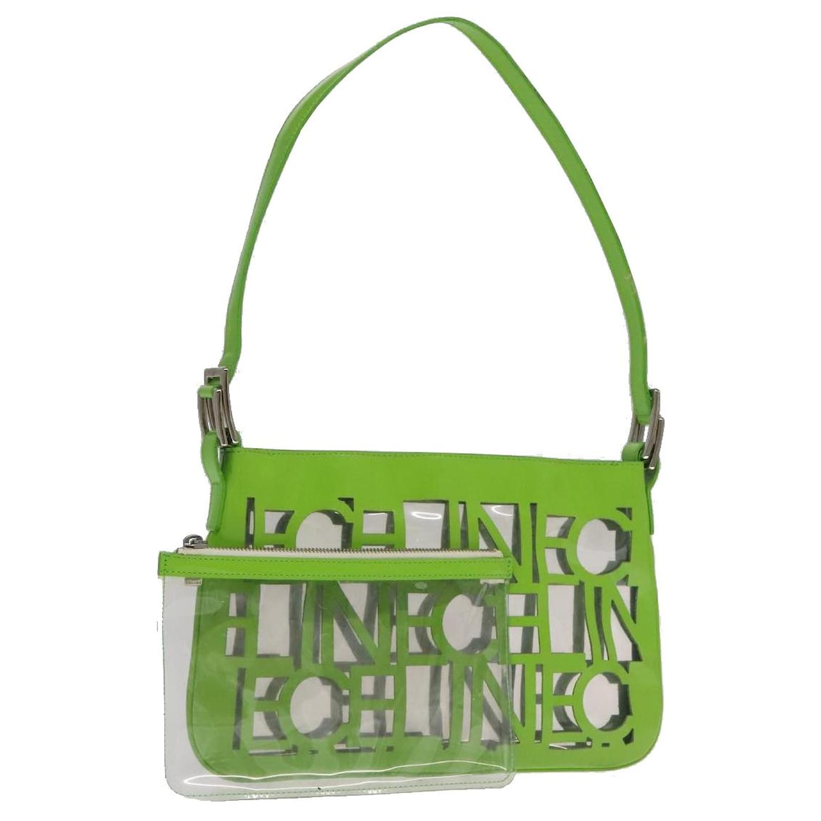 Céline CELINE Shoulder Bag Enamel Green Clear Auth 102110 ref.1877564 ...