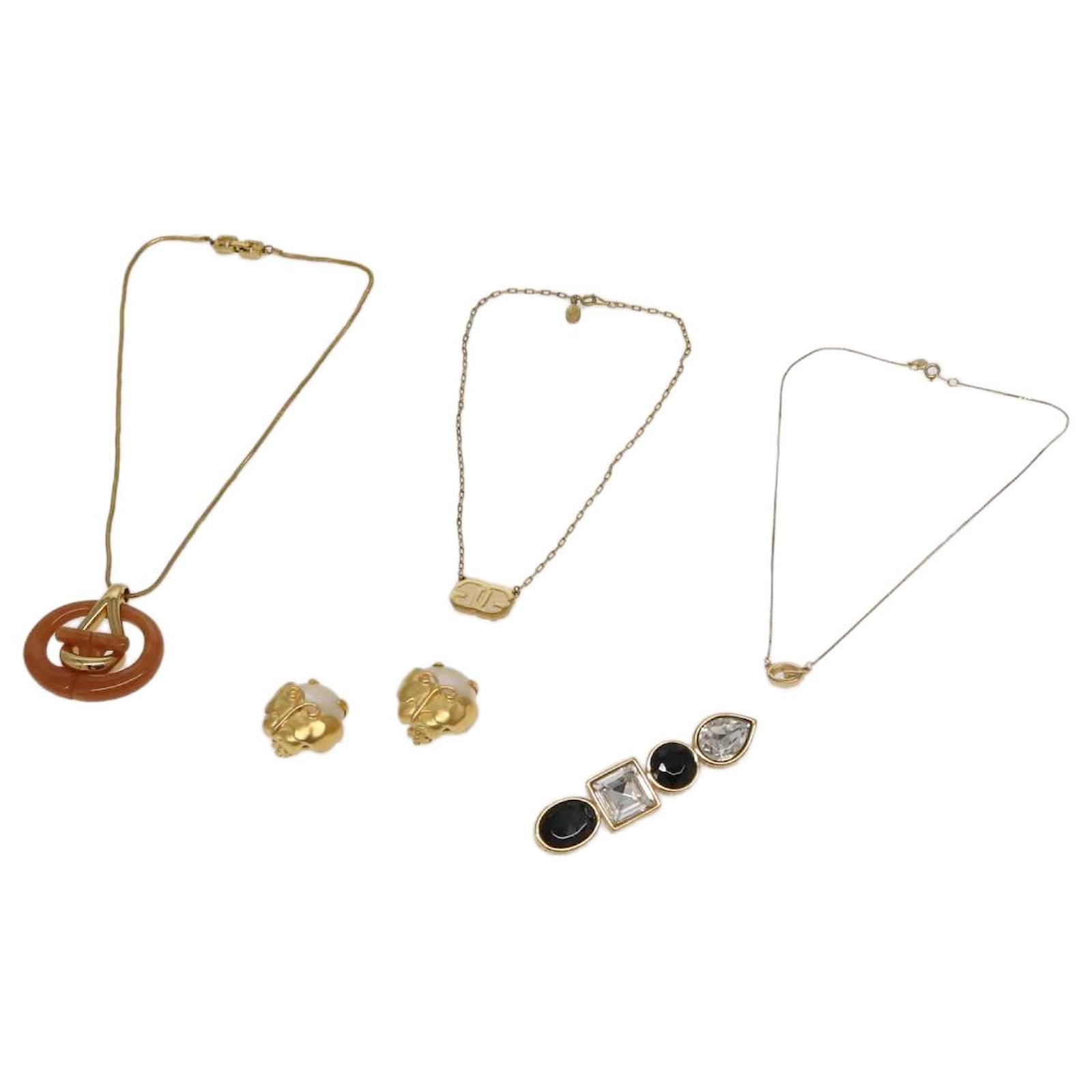 GIVENCHY Accessories Metal 5Set Gold Beige Black Auth 99434 Golden ref.1879641 Joli Closet