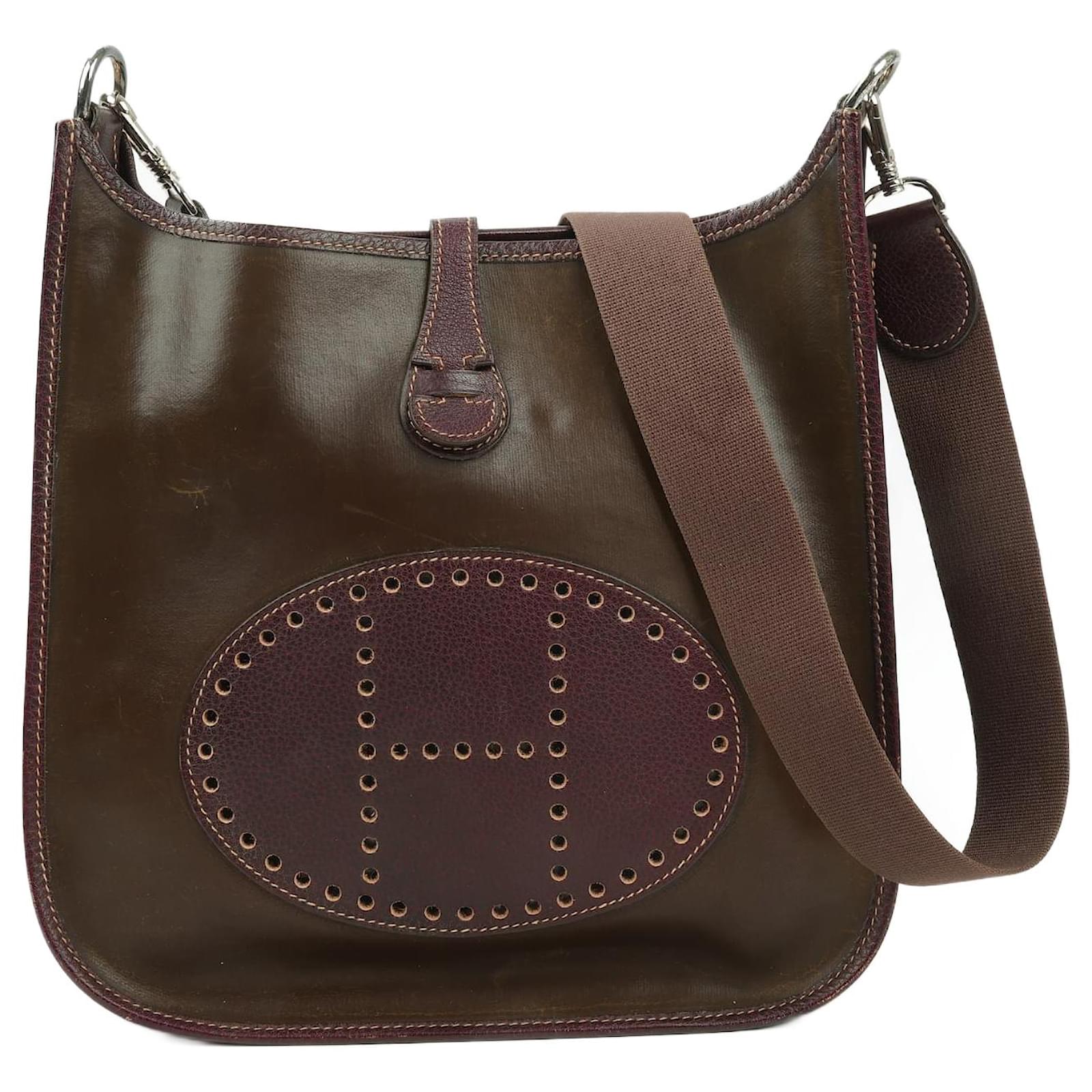 Hermès Hermes Evelyne PM Amazonia × Buffle Havane Silver Metal Fittings ...