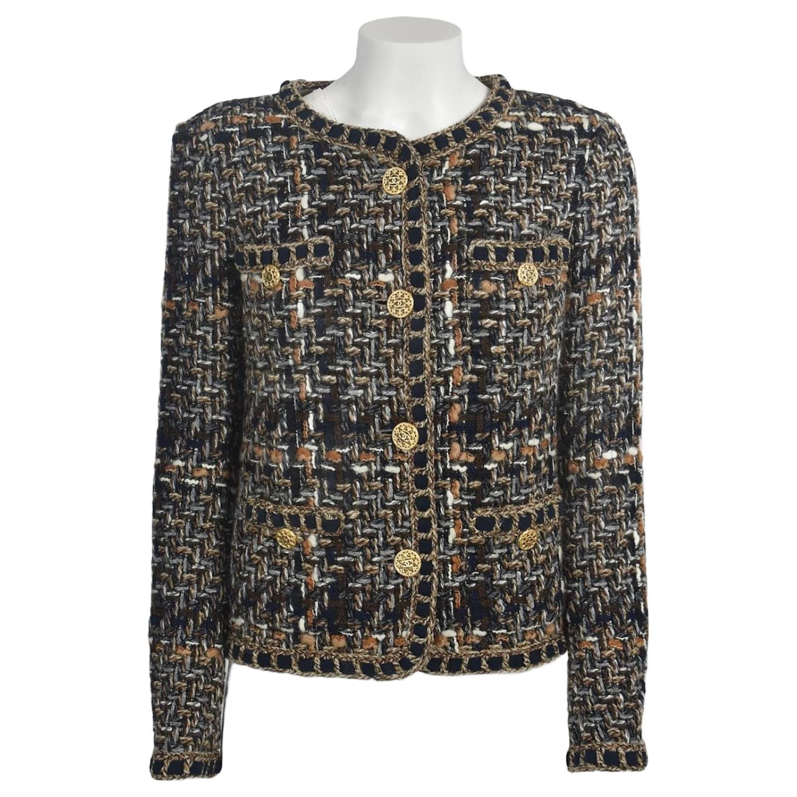 Chanel Jackets Brown Tweed ref.1880231 - Joli Closet