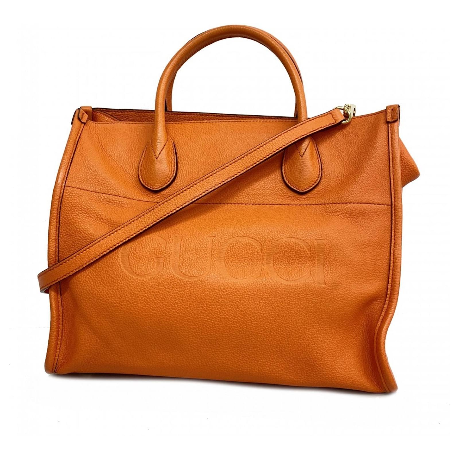 Gucci Orange Leather Tote Bag ref.1880363 - Joli Closet