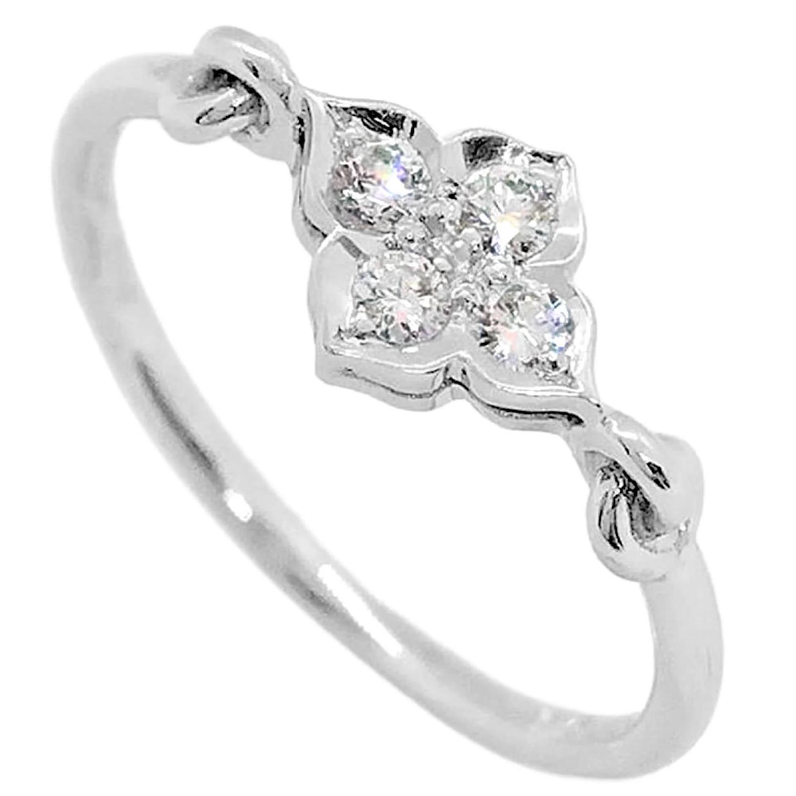 Cartier Hindu 4P Diamond Band Ring White gold ref.1884978 - Joli Closet