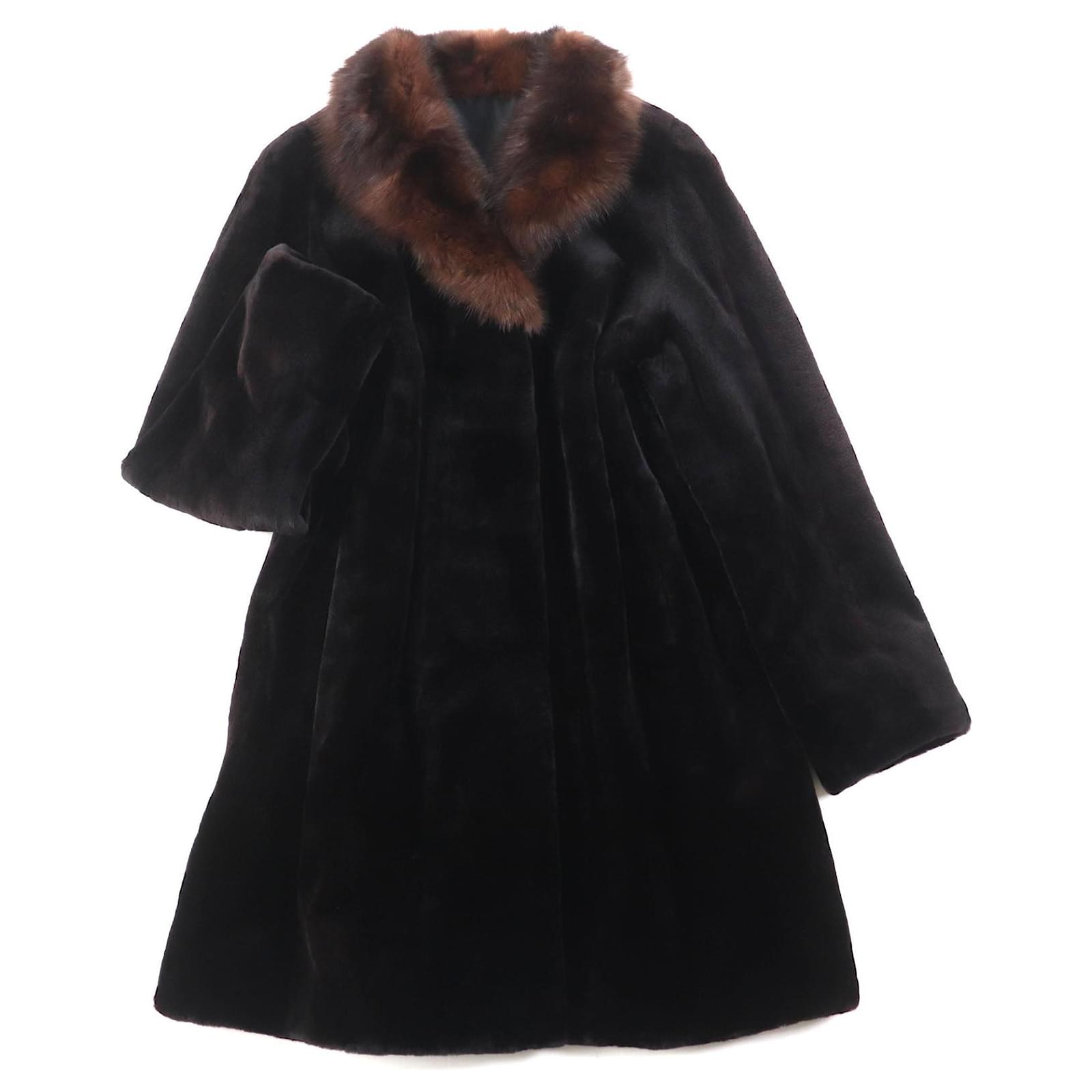 Autre Marque Royal Saga Mink Sable Fur Coat Women Dark brown ref ...