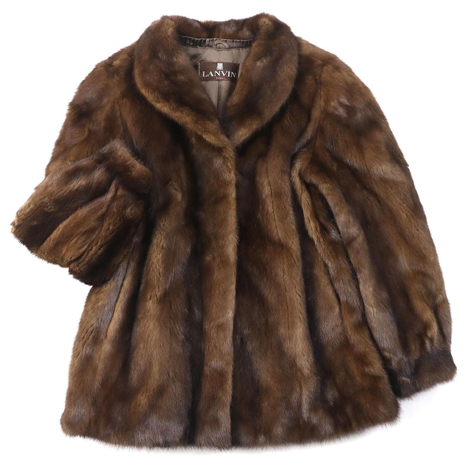 & Other Stories LANVIN Mink Silk Fur Coat Dark Brown ref.1888181 - Joli ...