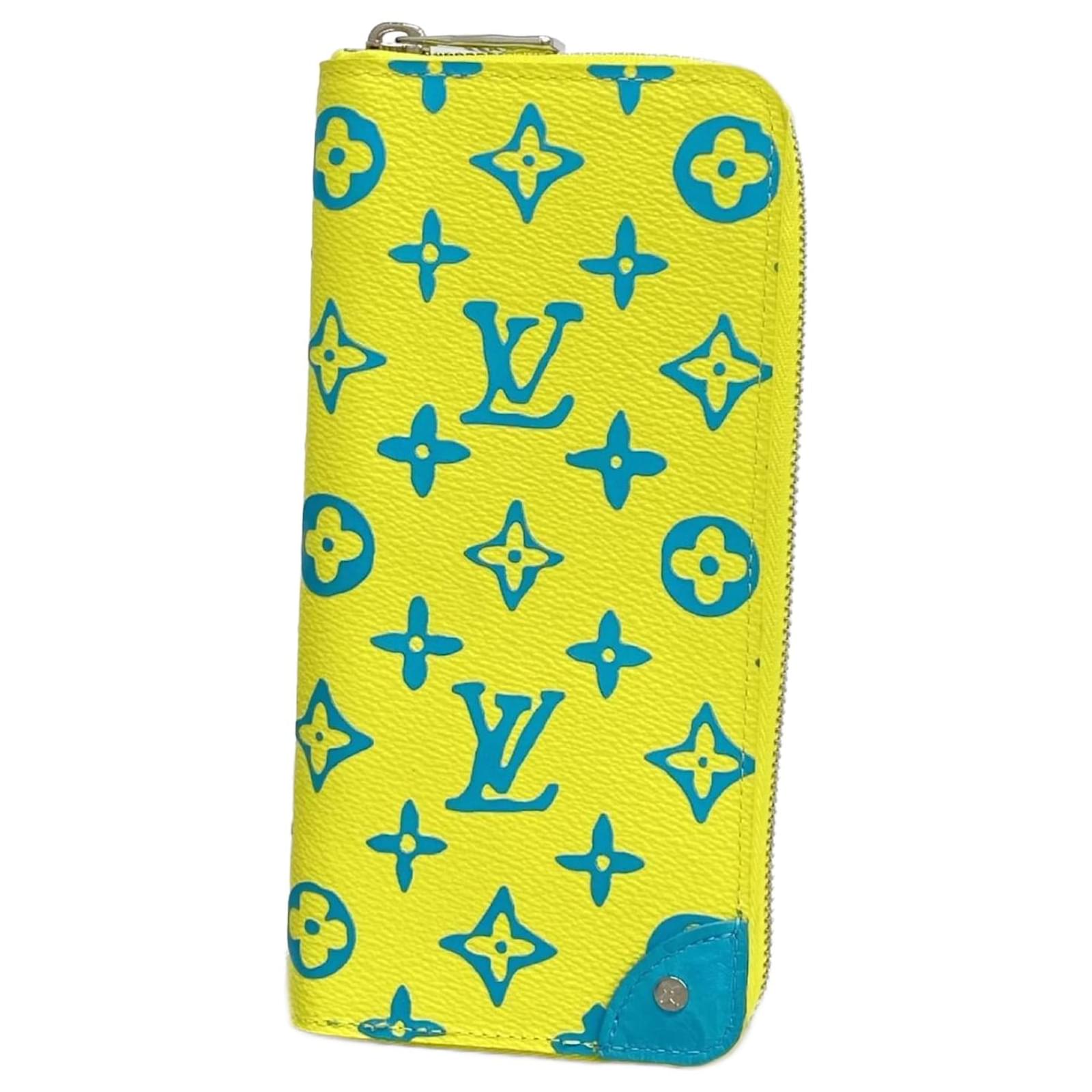 Louis Vuitton Monogram Playground Zippy Vertical Long Wallet Blue ...