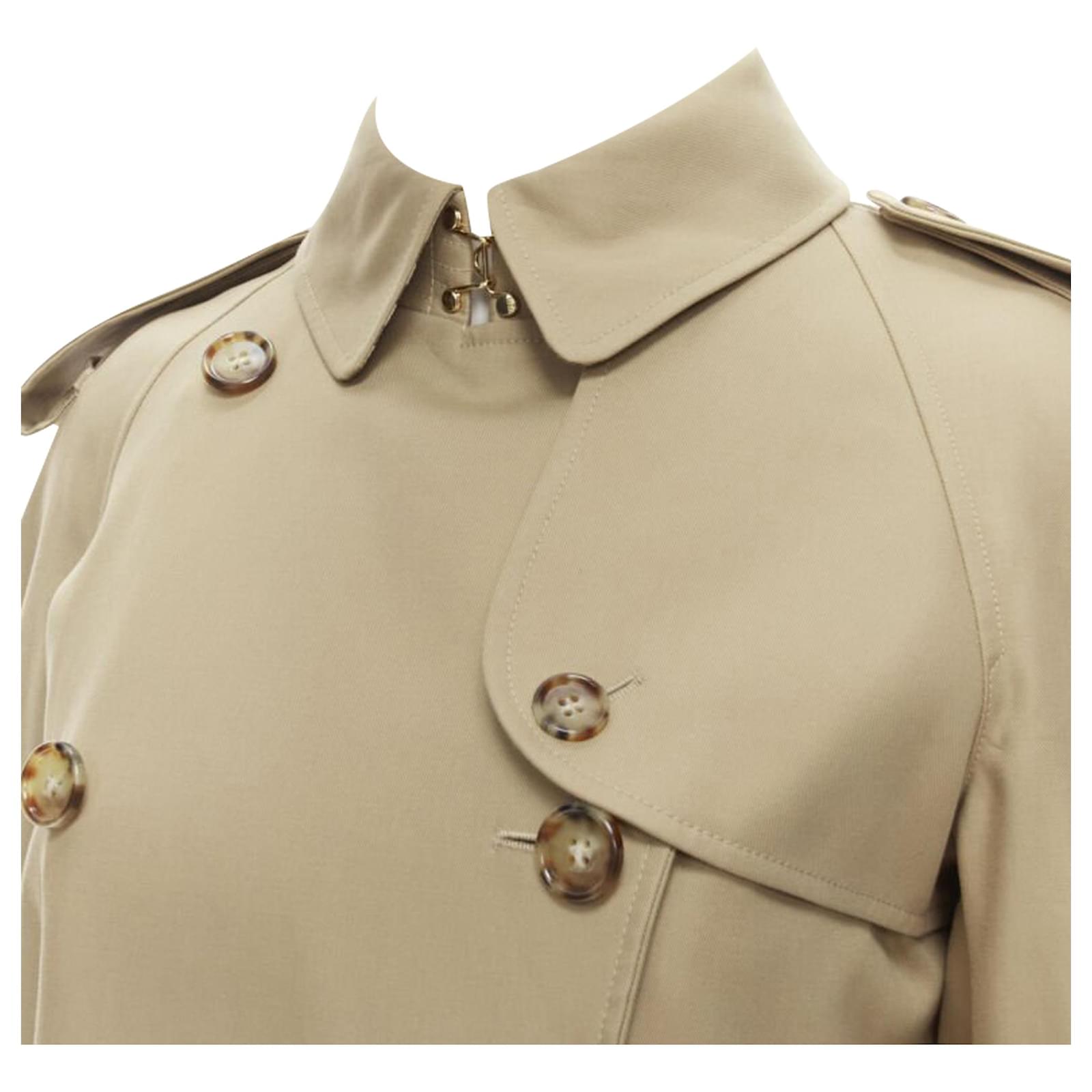 Burberry Tisci cashmere logo blanket trench coat Brown Beige Wool ref ...