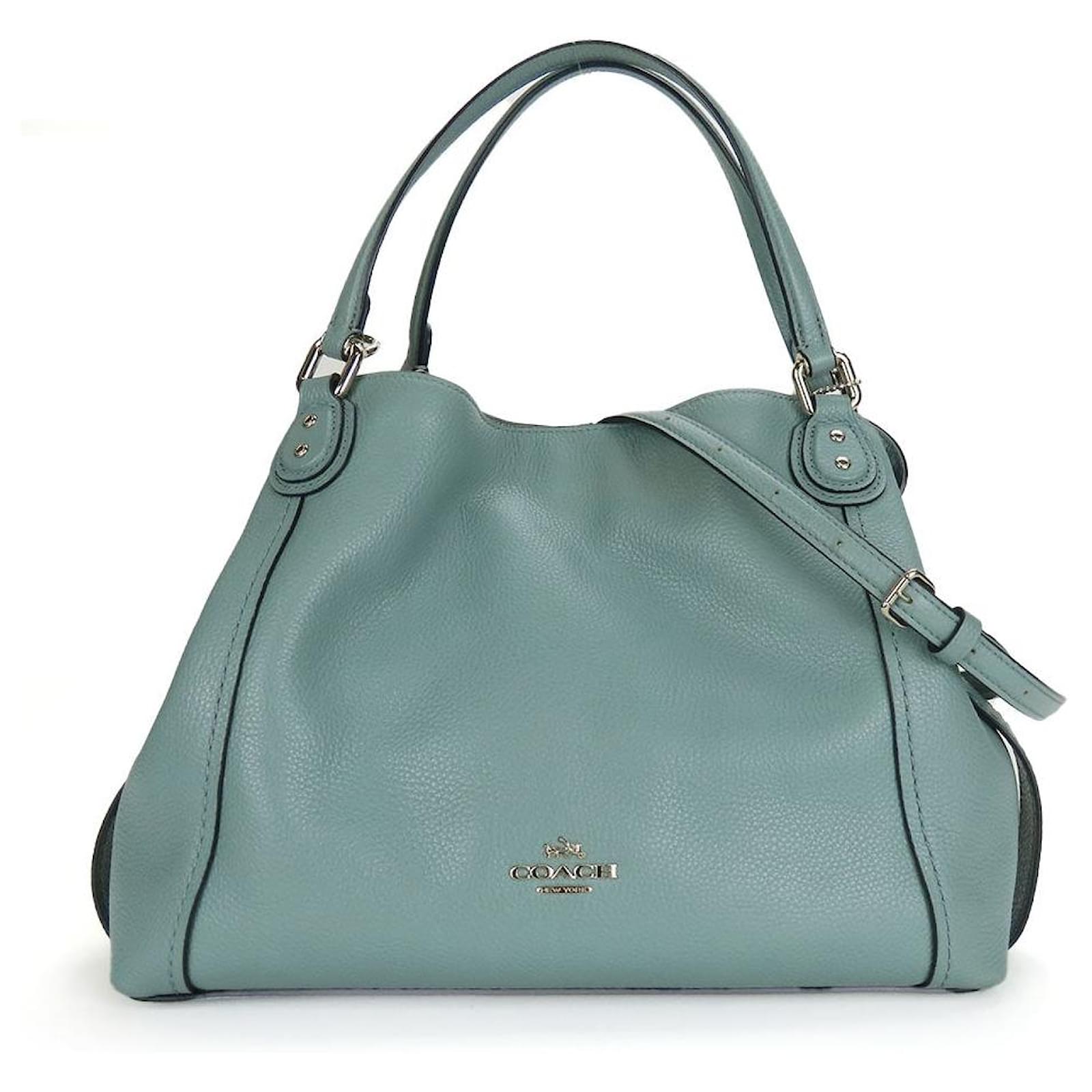 USED COACH Leather Tote Bag 57124 2WAY Green ref.1897285 - Joli Closet