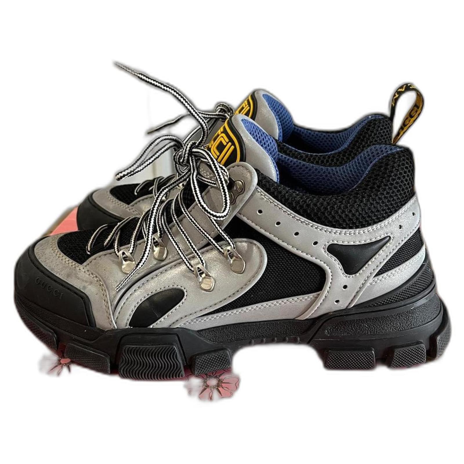 Gucci Flashtrek SEGA Reflective Gray Black Rubber ref.1900436 - Joli Closet
