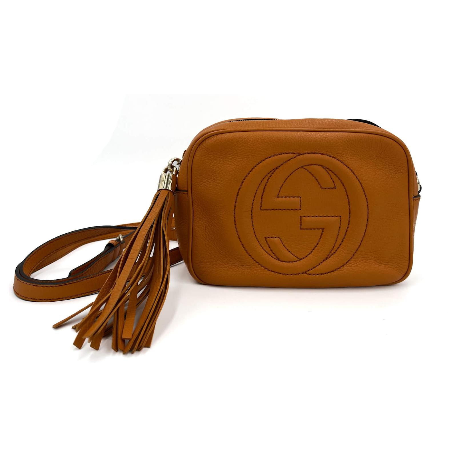 Gucci Disco Soho Rectangular Leather Camera Crossbody Orange ref ...