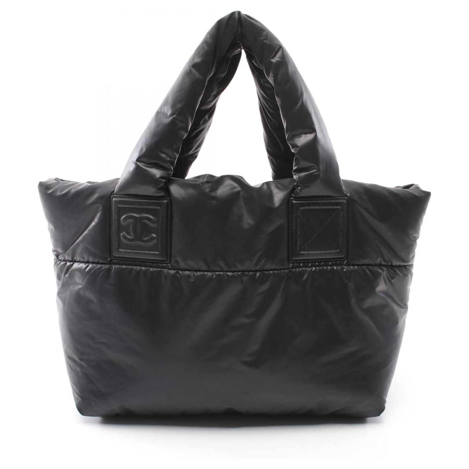 Chanel Coco Cocoon PM Tote Bag Nylon Leather Black Cloth ref.1901395 ...