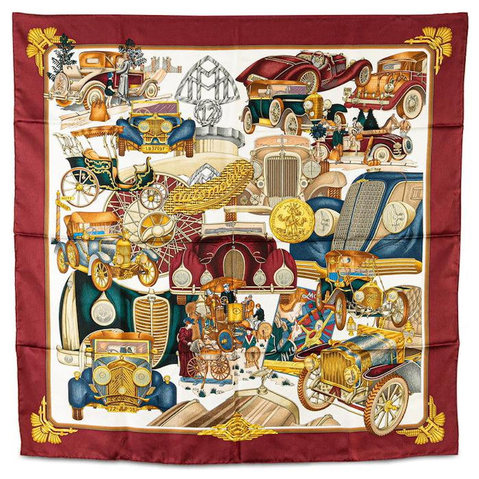 Hermès Hermes Silk Scarf ST.CHRISTOPHE ET L’ENFANT JESUS Red ref ...