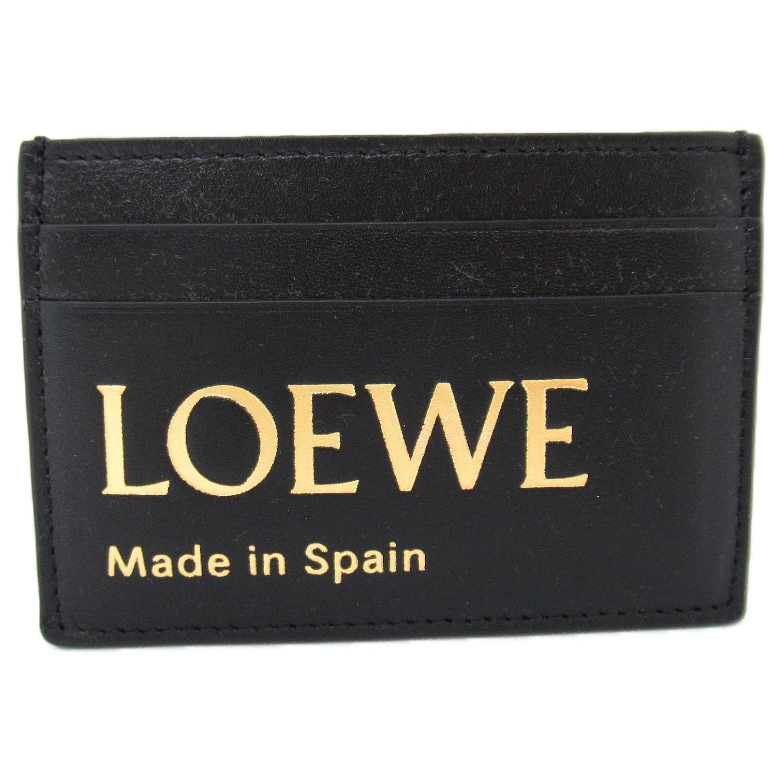 Loewe Calf Leather Card Case CLE0322X011100 Black ref.1903242 - Joli Closet