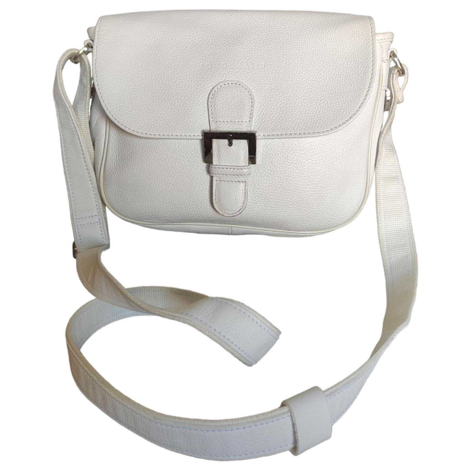 Longchamp Handbags White Leather ref.1903624 - Joli Closet