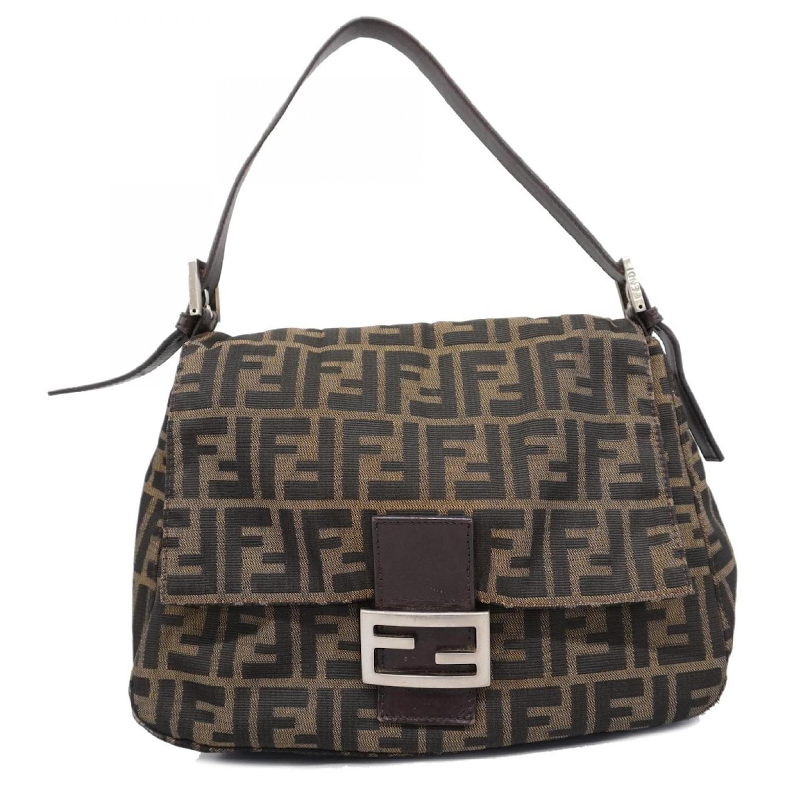 Fendi Handbag Zucca Mamma Bucket Brown Cloth ref.1907885 - Joli Closet