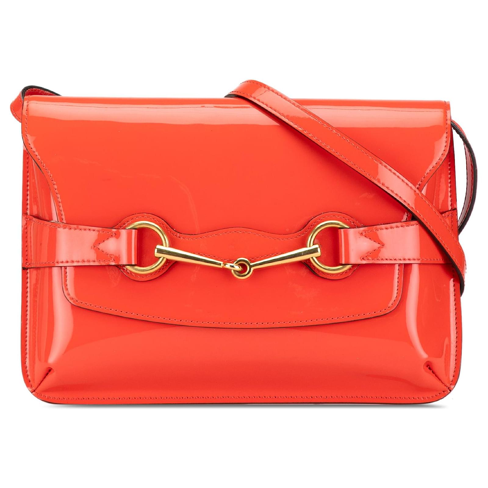 Red Gucci Patent Bright Bit Crossbody Leather ref.1909633 - Joli Closet