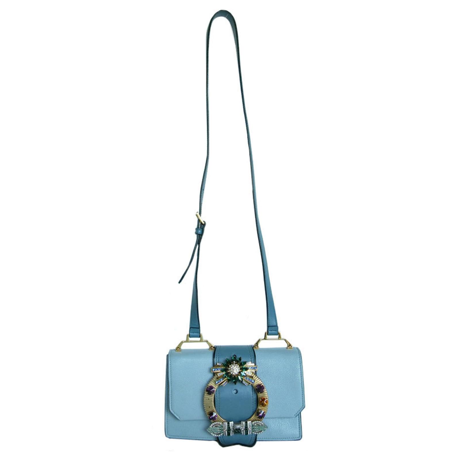 Miu Miu Blue Leather ref.1911130 - Joli Closet