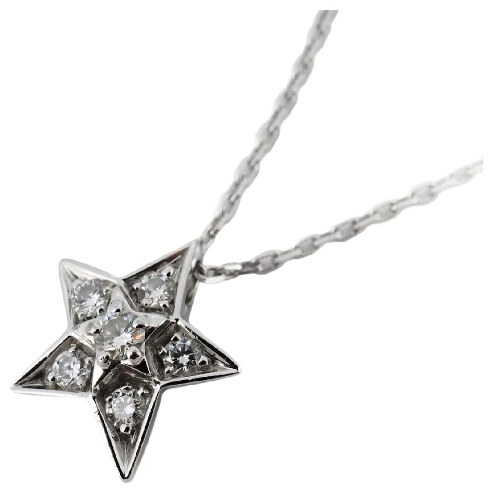Chanel Comet Star Necklace in 18K White Gold with Diamond ref.1911224 ...