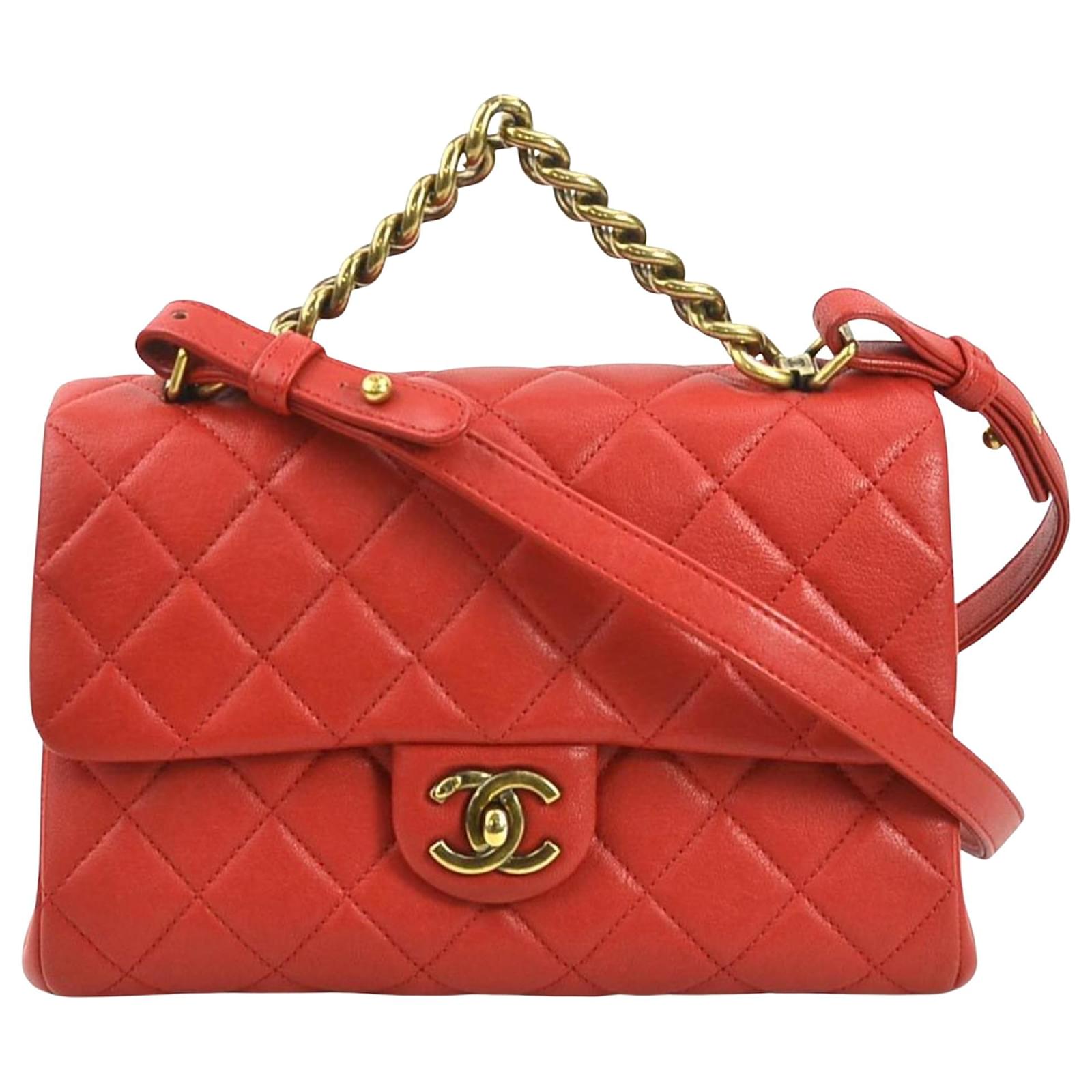 Chanel Coco Handle Red Leather ref.1912758 - Joli Closet