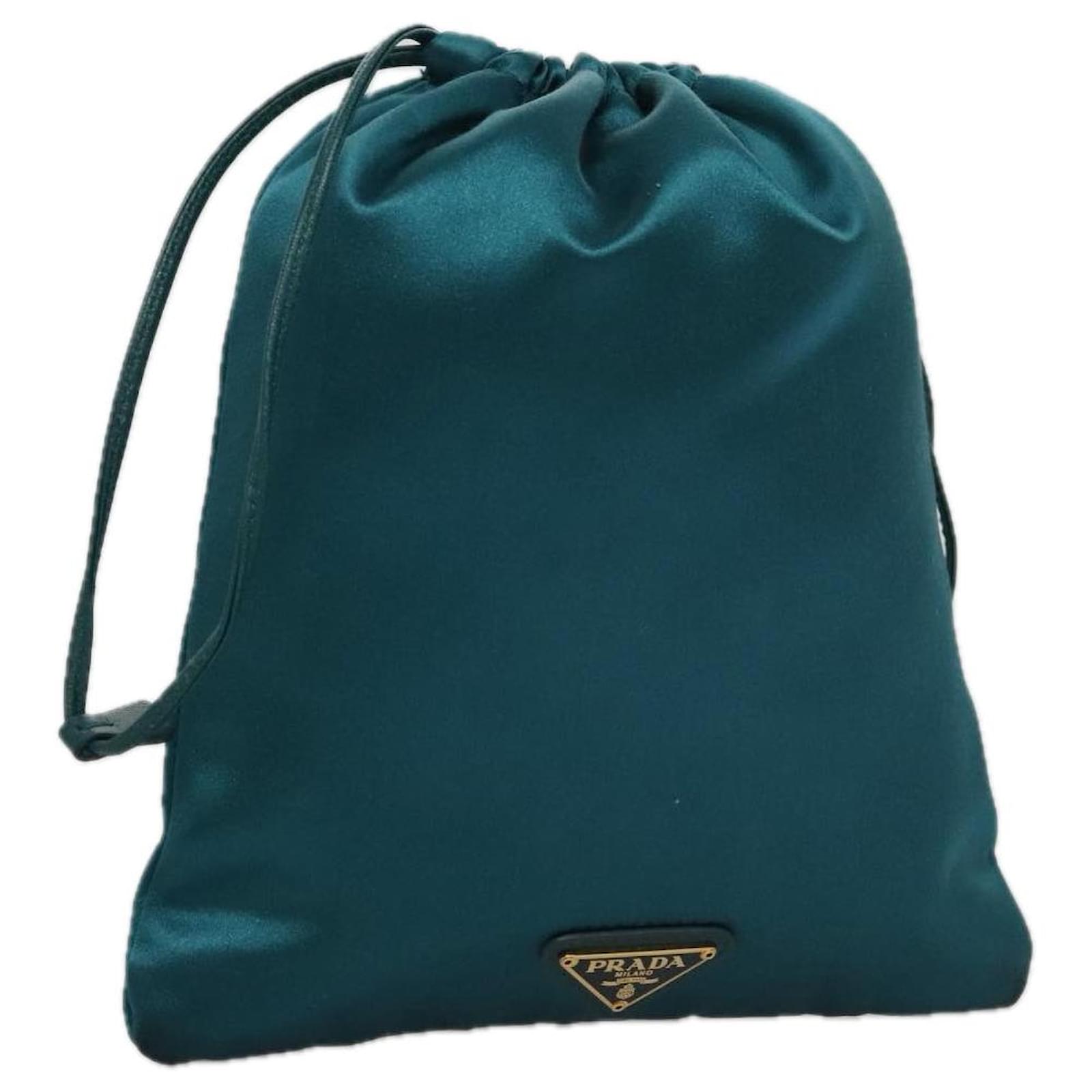 PRADA Pouch Satin Green Auth 103842 ref.1913860 - Joli Closet