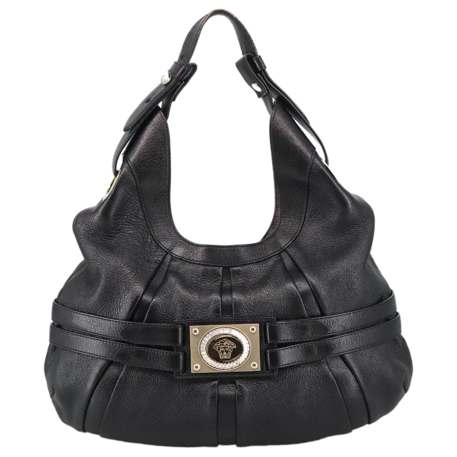 Versace Medusa Black Leather ref.1916642 - Joli Closet
