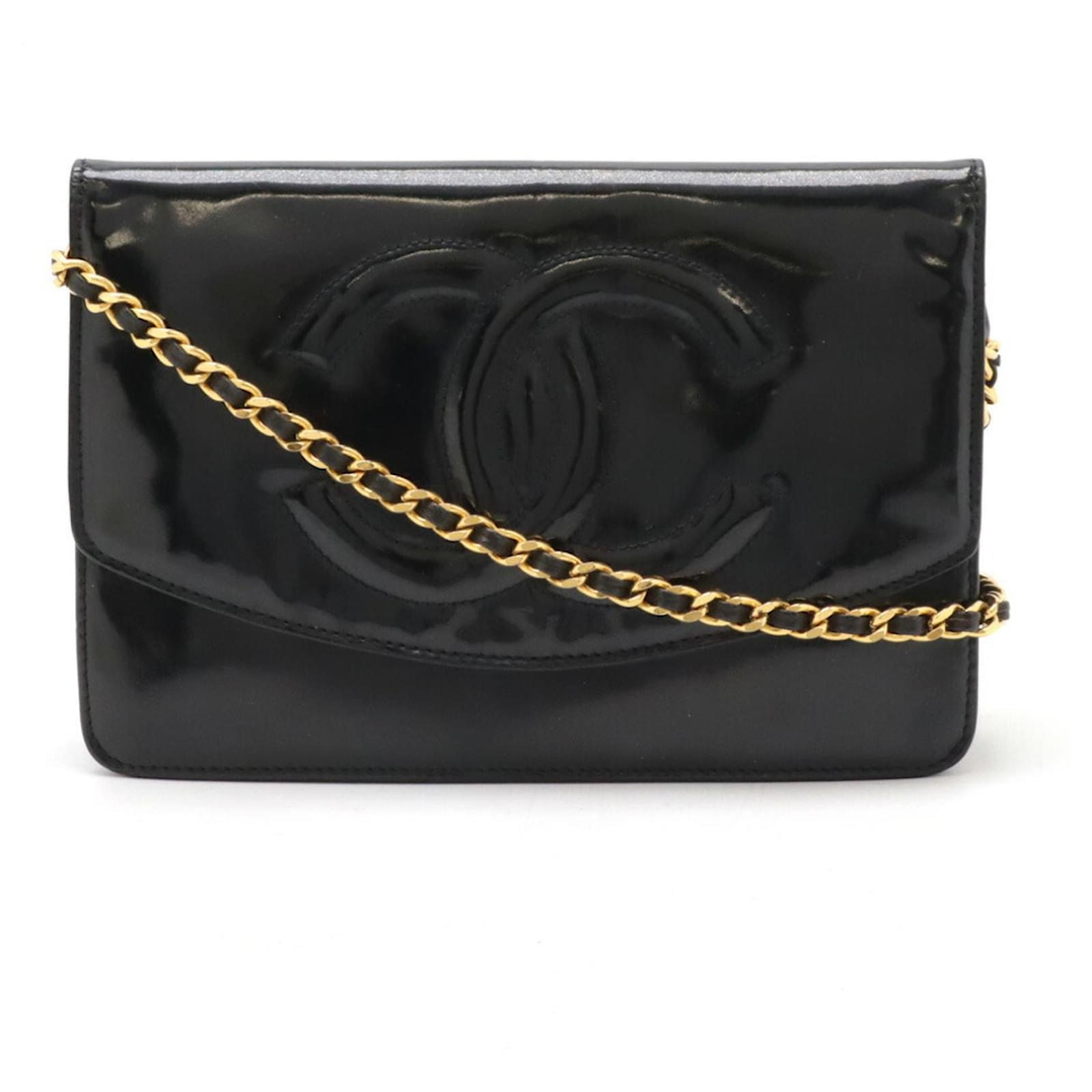 Chanel Coco Mark Chain Wallet Shoulder Bag Black Leather ref.1917628 ...