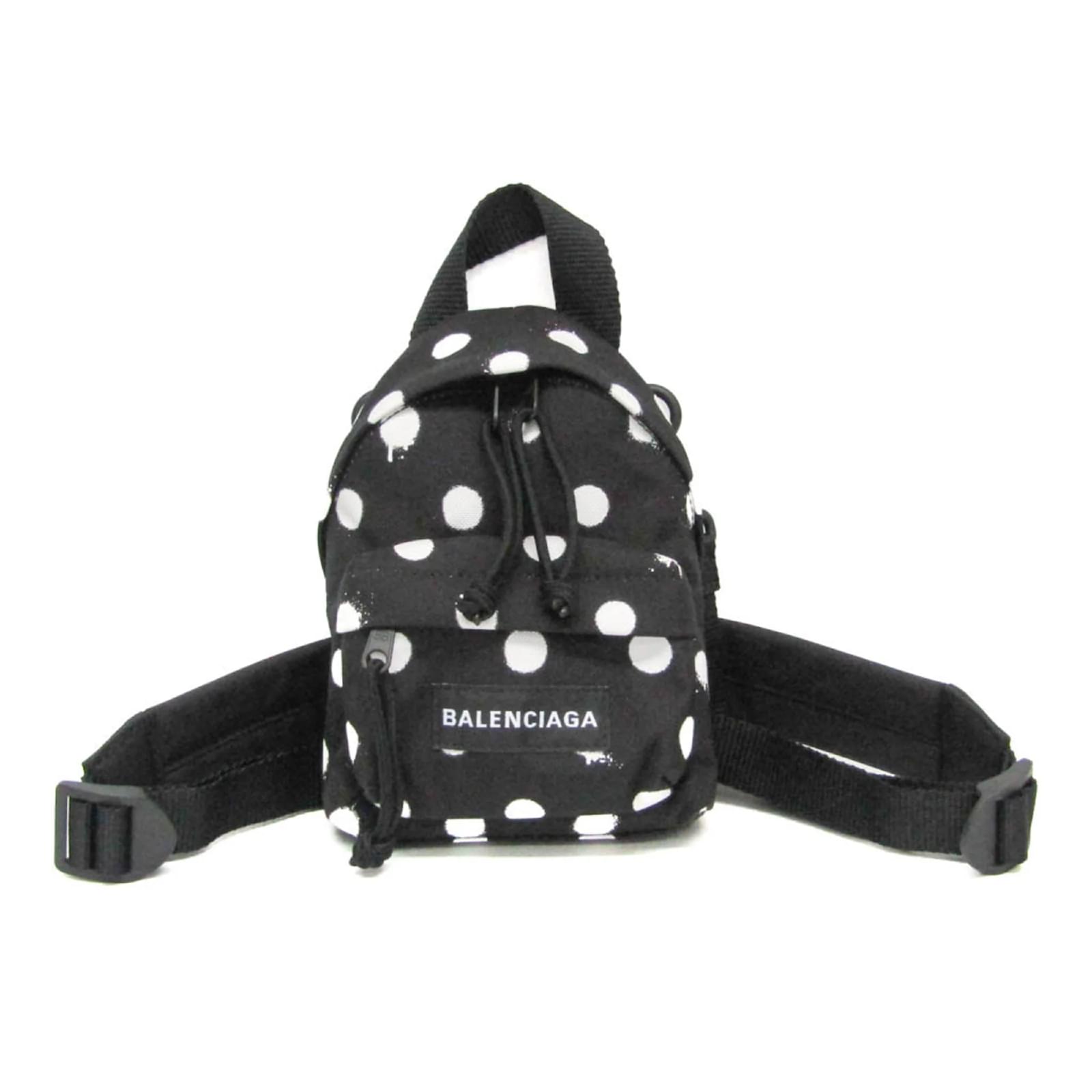 Everyday Balenciaga Mini Backpack Type Spray Dot 656060 Black White ...