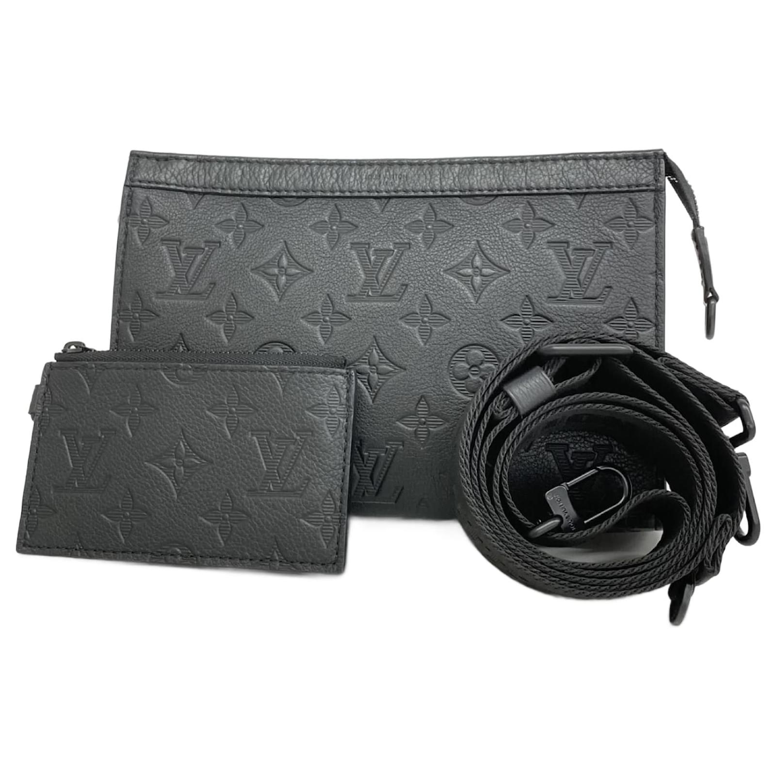 Louis Vuitton Monogram Shadow Gaston Shoulder Bag Black ref.1922388 ...