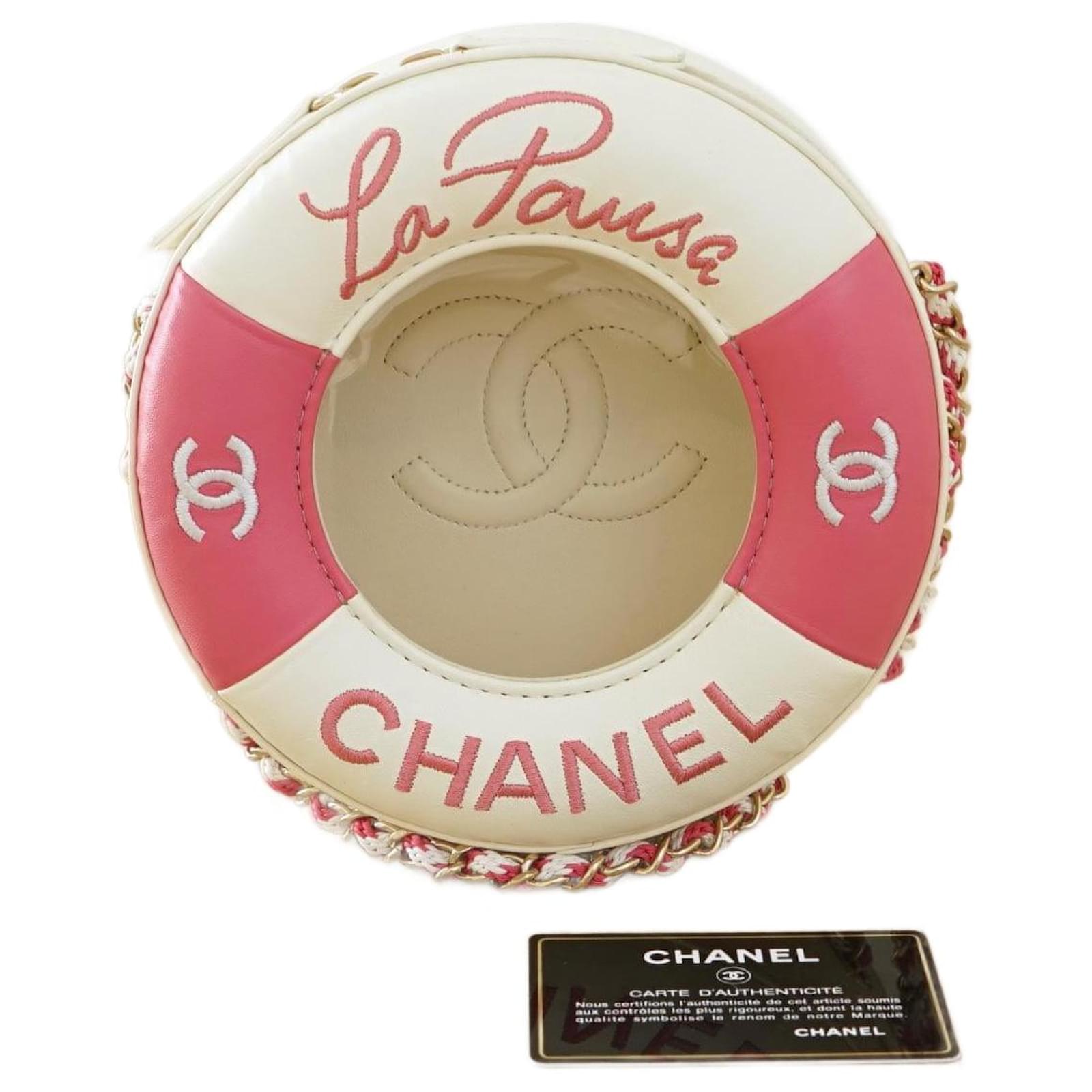 Chanel Resort 2019 La Pausa Pink White Leather ref.1929111 - Joli Closet