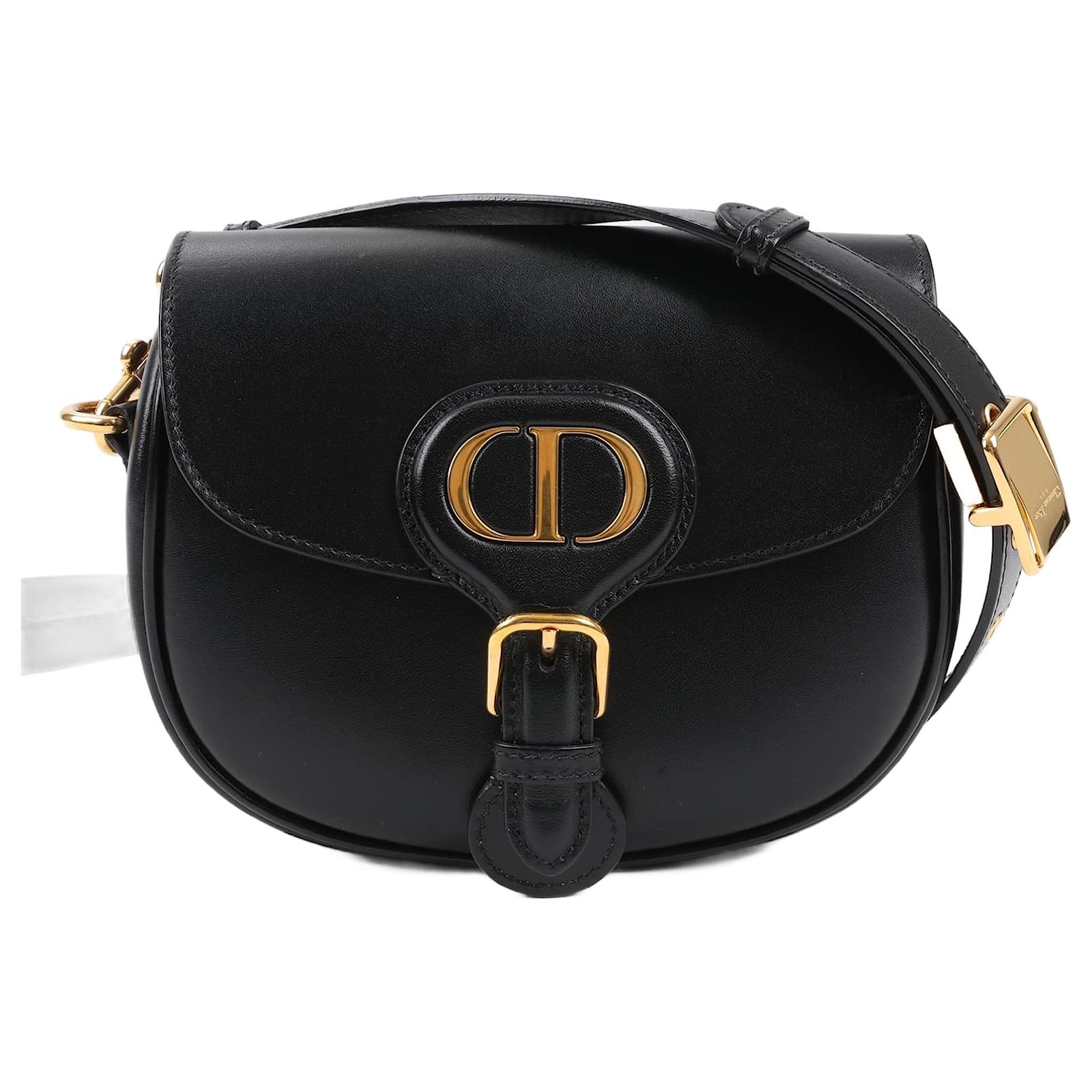 Christian Dior Bobby Small Calfskin Flap Shoulder Bag in Black Leather ...