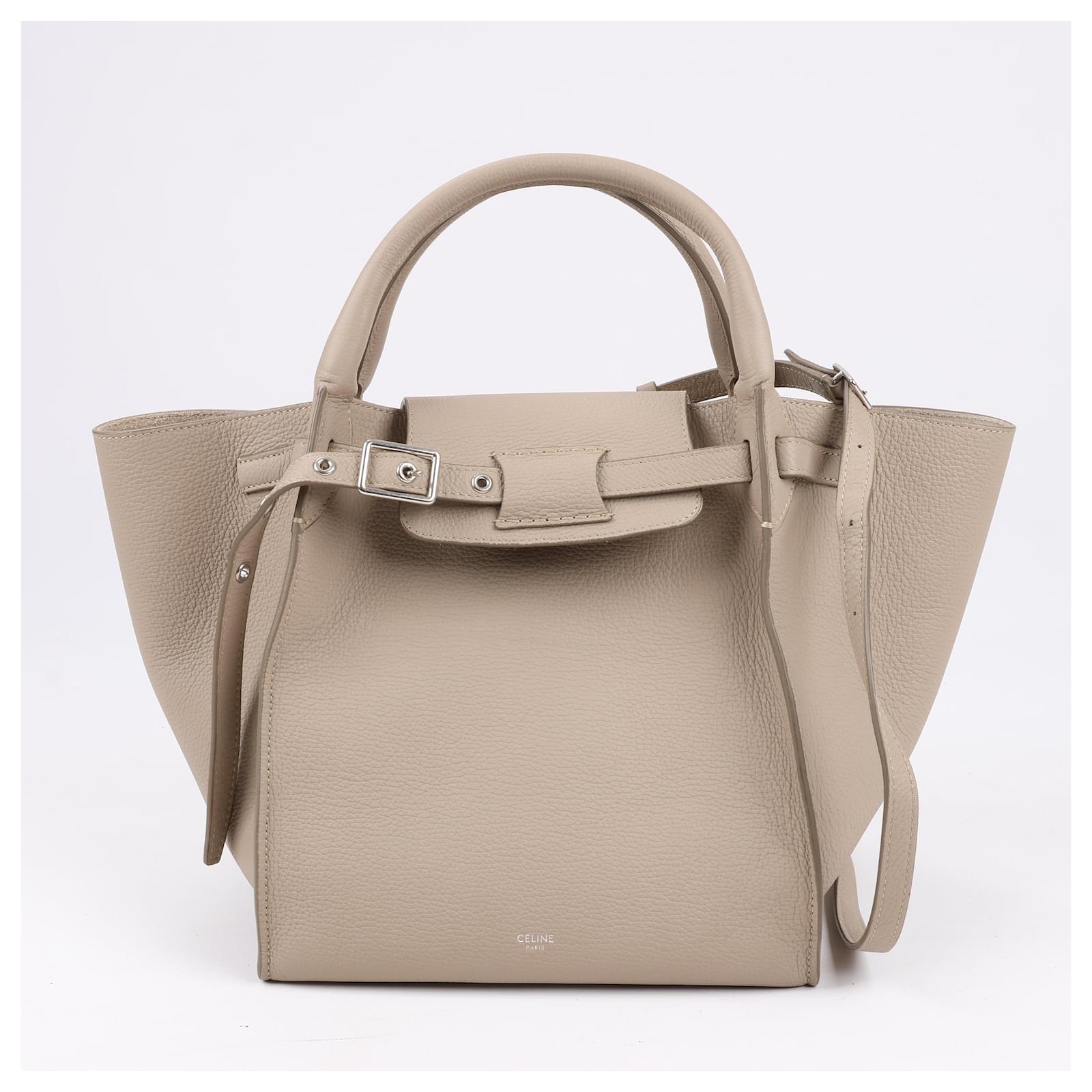 Céline CELINE Big Bag Grained Calfskin Small 2way Handbag in Beige ...