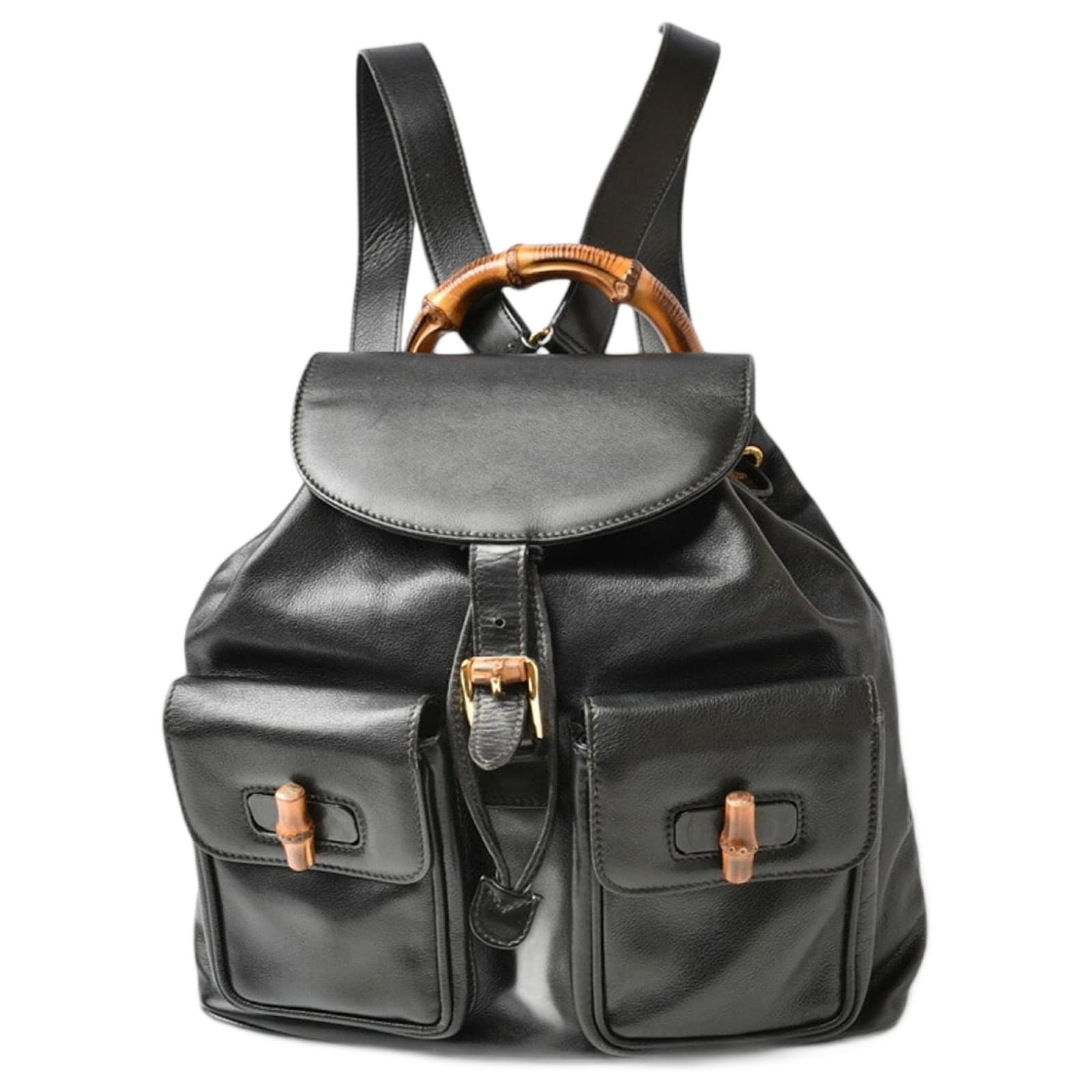 Gucci Black Leather Backpack ref.1931496 - Joli Closet