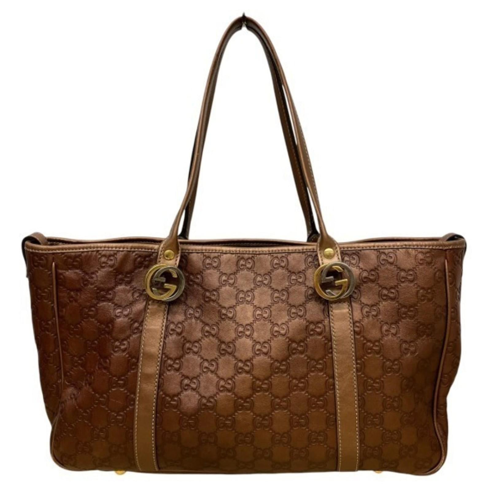 Gucci GG Twins Brown Leather ref.1932098 - Joli Closet