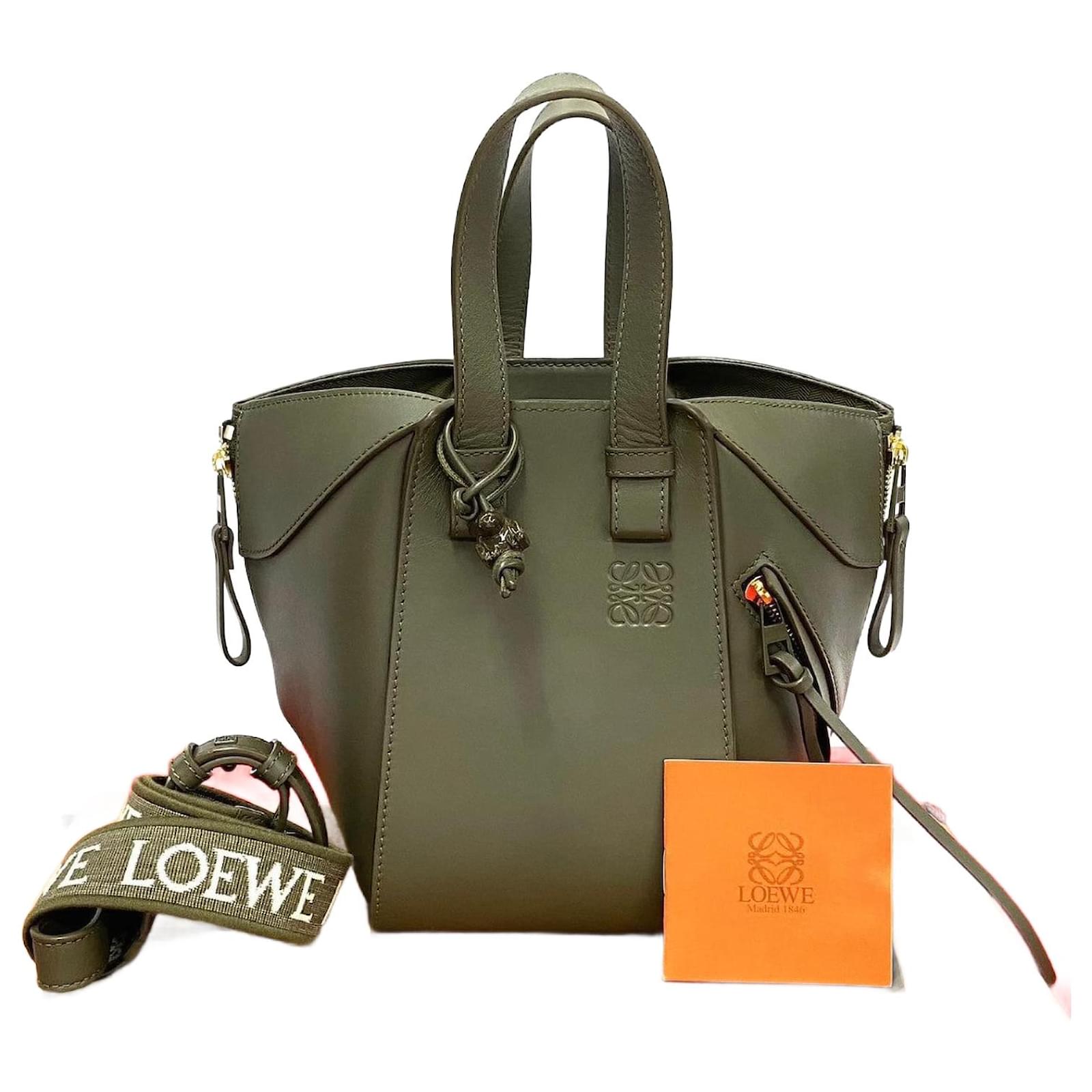 Loewe Leather Hammock Anagram 2way Handbag 39583 Green ref.1933163 - Joli Closet