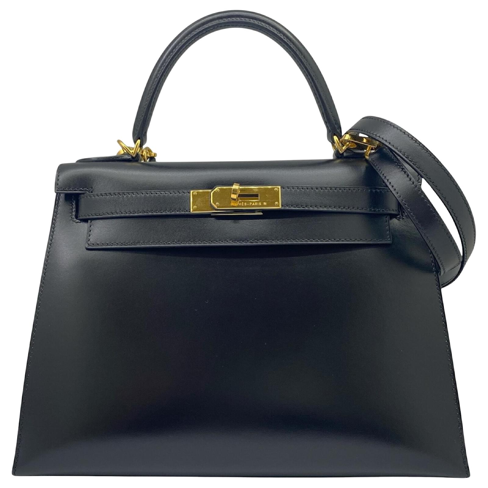Hermès Kelly 28 Black Leather ref.JC1934111 (Sold) - Joli Closet