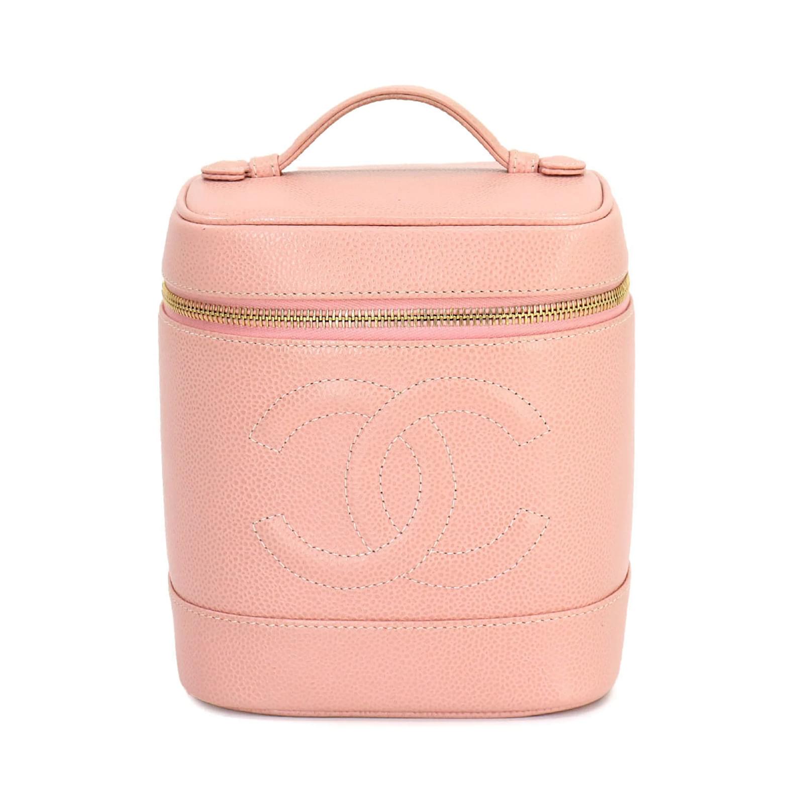 Chanel Pink Caviar Leather Vanity Handbag ref.1940104 - Joli Closet