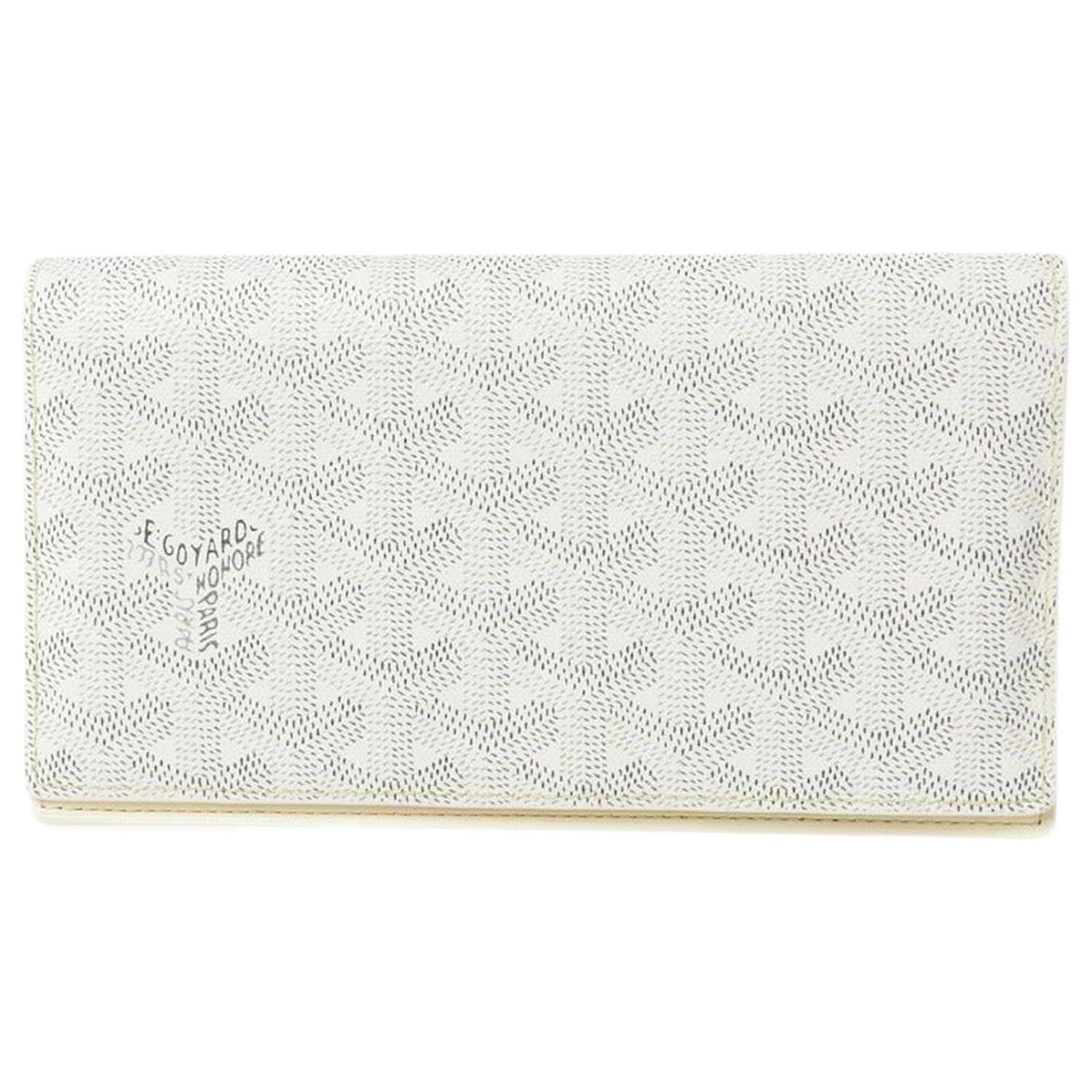 Goyard Richelieu Long Wallet Herringbone White Cloth ref.1940195 - Joli ...