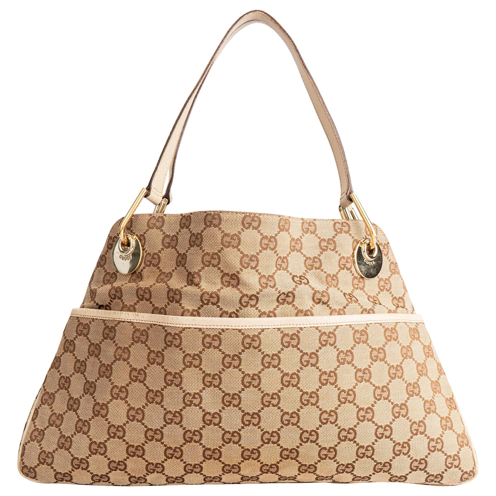 Gucci Monogram Eclipse Shoulder Bag Brown Leather ref.1941838 - Joli Closet