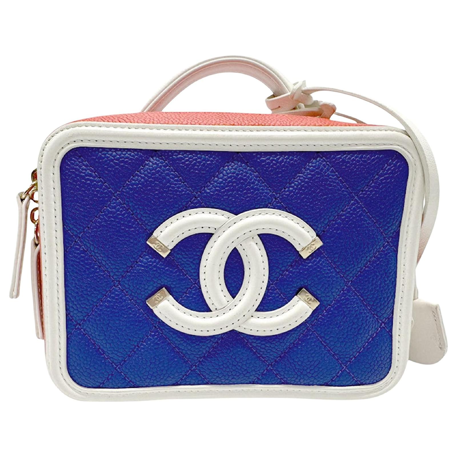 Chanel CC Filigree Blue Leather ref.1945264 - Joli Closet