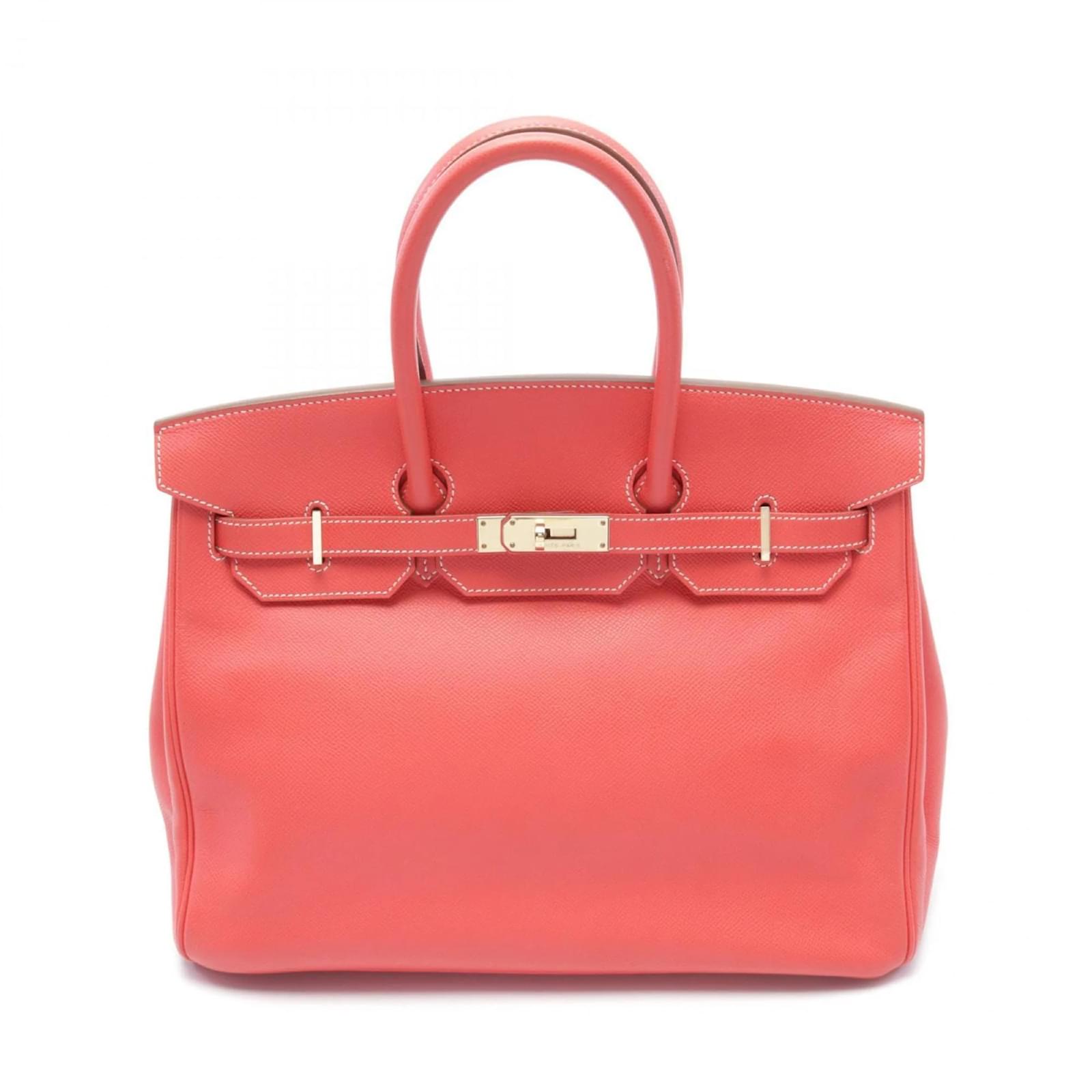 Hermès Hermes Candy Birkin 35 Handbag Pink Leather ref.1946040 - Joli ...