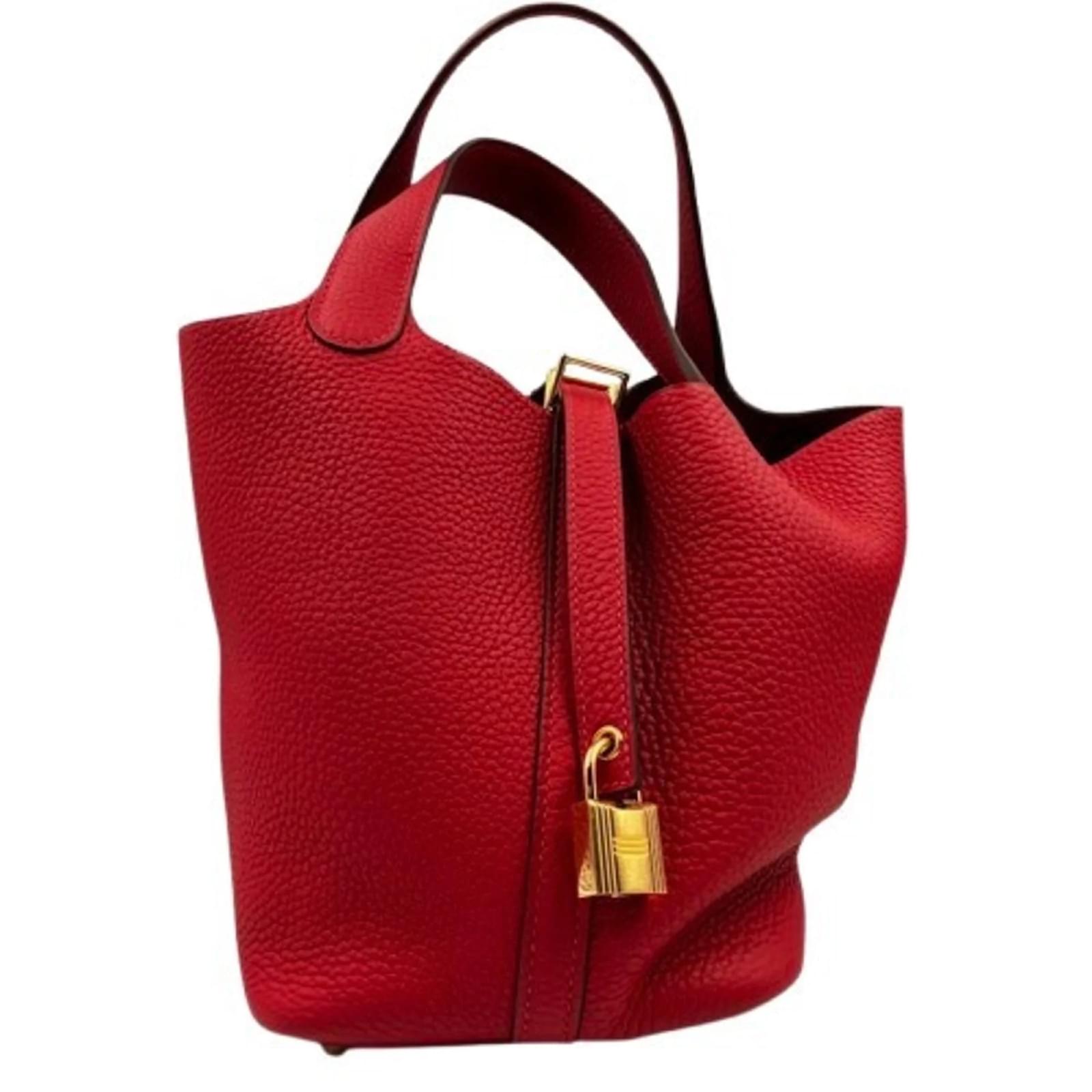 Hermès Hermes Picotin Lock PM Handbag in Red ref.1946830 - Joli Closet