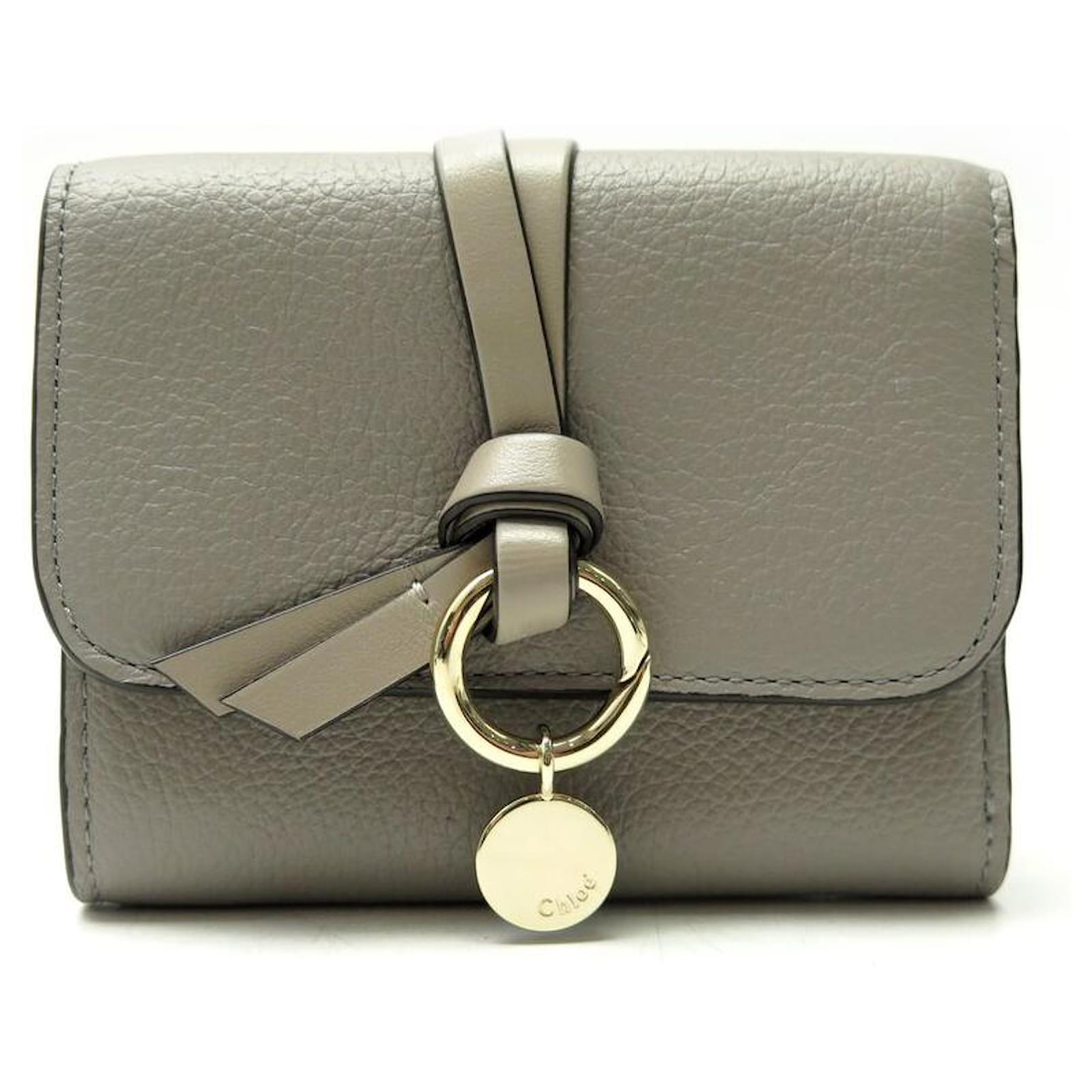 Chloé NINE CHLOE ALPHABET SMALL WALLET CHC21WP718 GRAY COIN PURSE ...