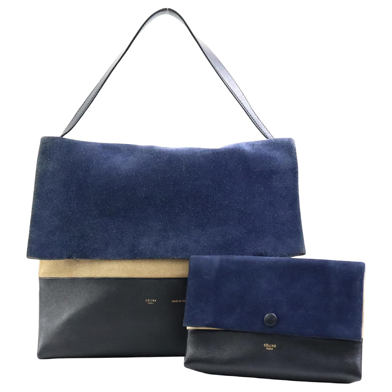 Céline All soft Navy blue Suede ref.1953011 - Joli Closet