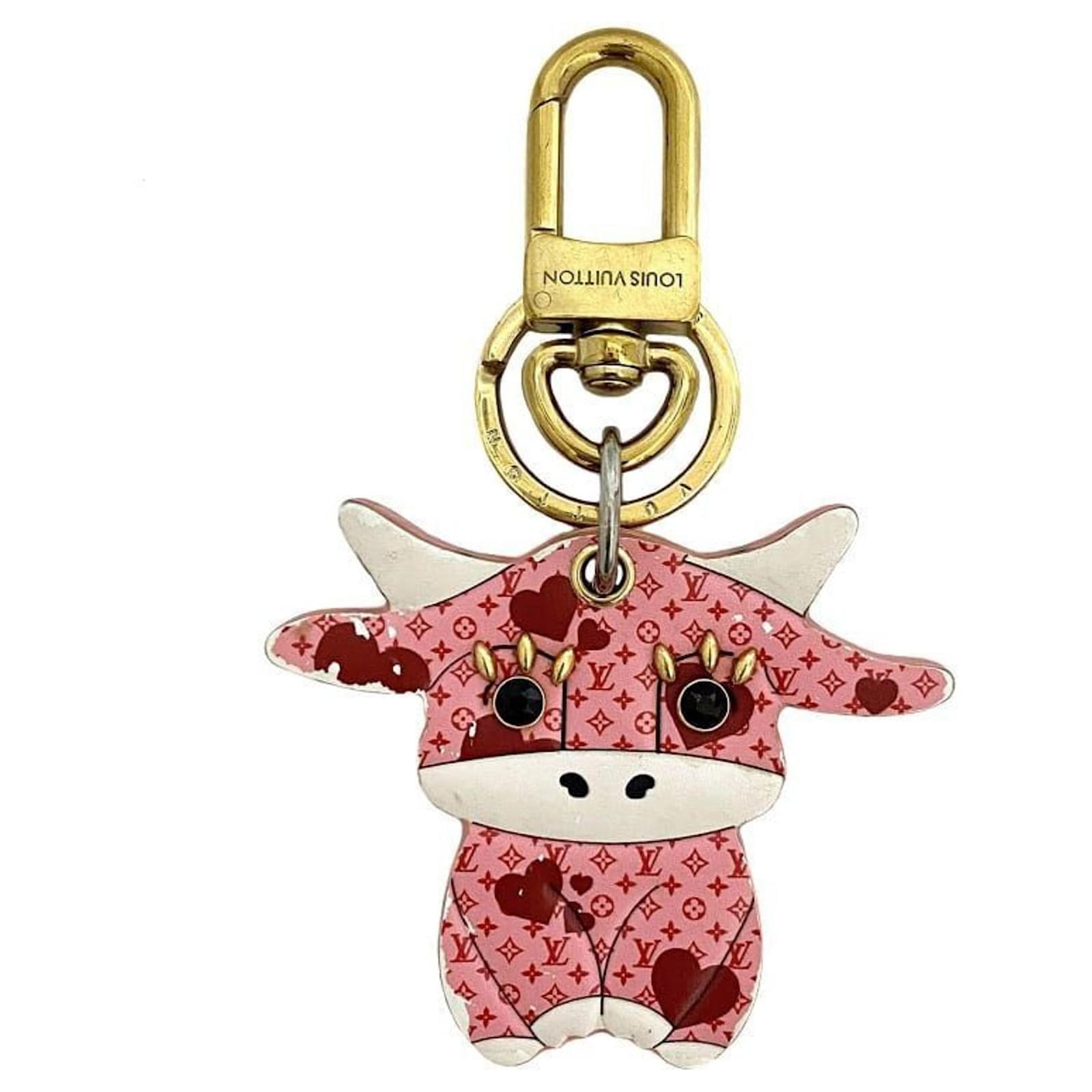 Louis Vuitton Pink Monogram Leather Keyring ref.1954496 - Joli Closet