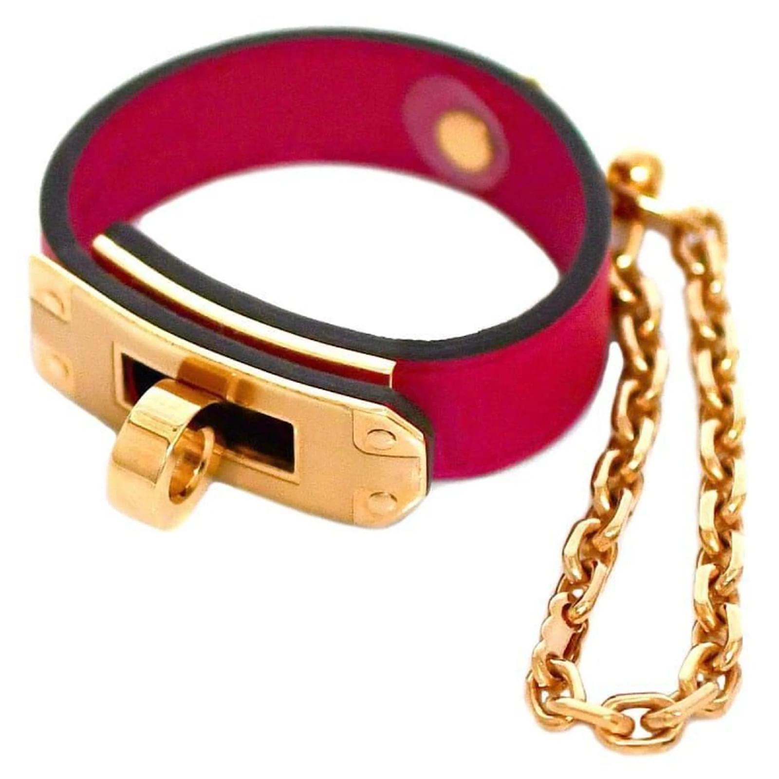 Hermès Hermes Pink Kelly Chain Leather Glove Holder ref.1954838 - Joli ...